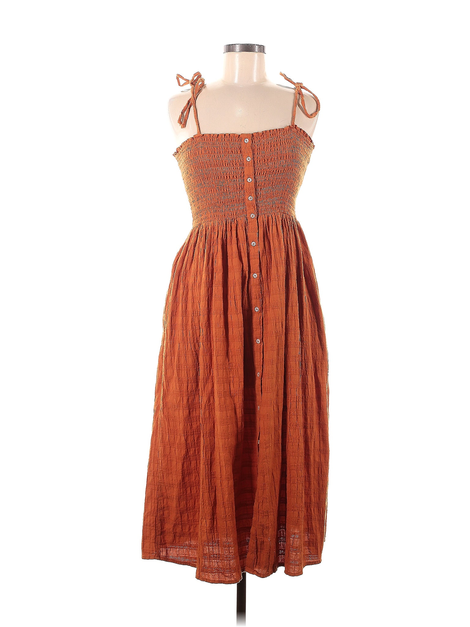 Aerie Solid Burnt Orange Orange Casual Dress Size S 49 Off Thredup