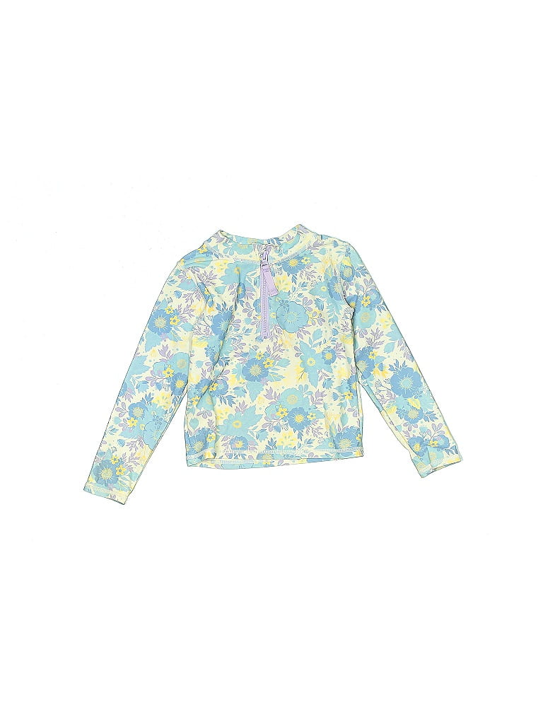 Ruffle Butts Floral Blue Rash Guard Size 4T - 14% off | ThredUp