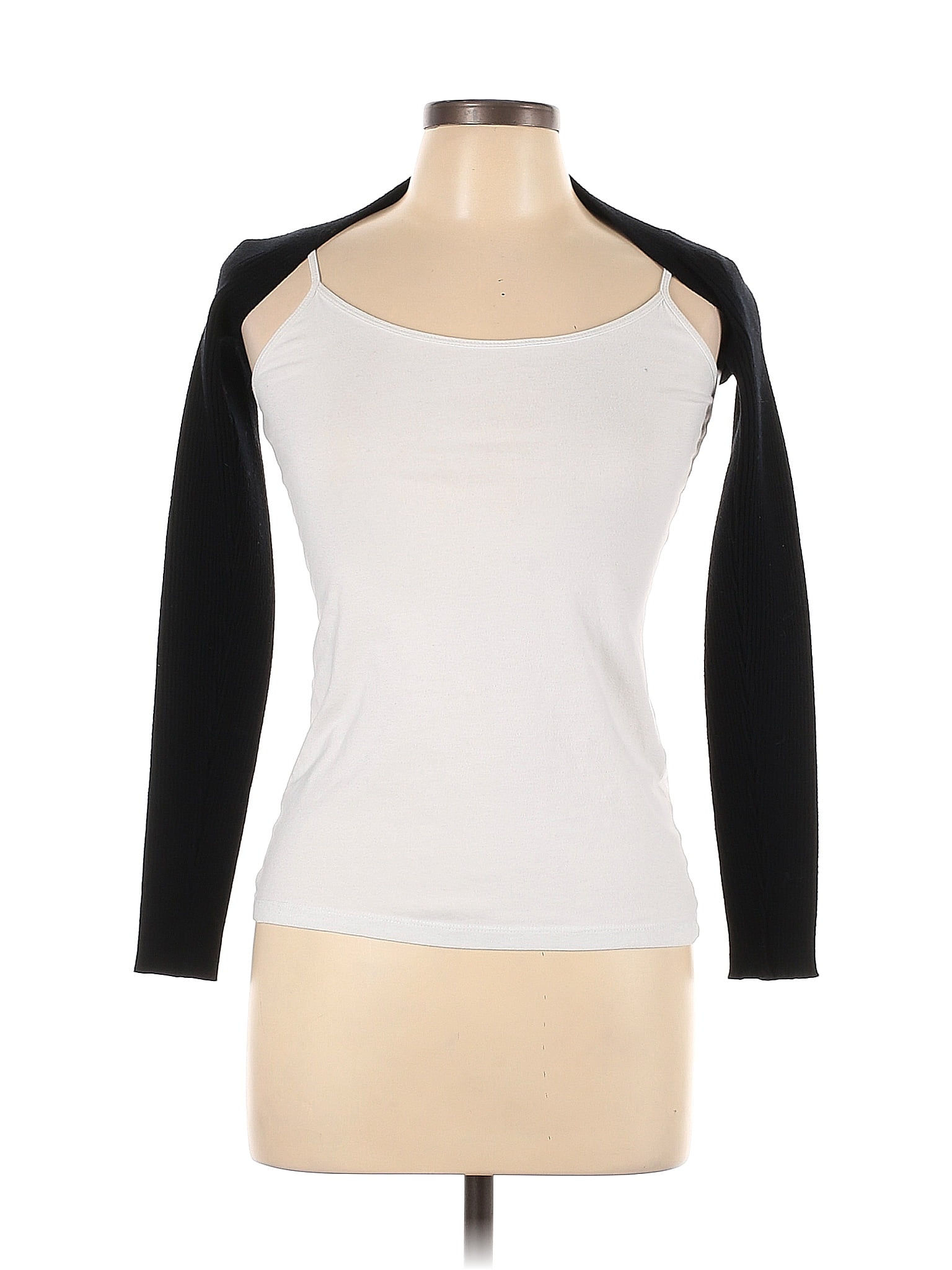 Princess Polly Color Block Solid White Black Shrug Size L - 54% off ...