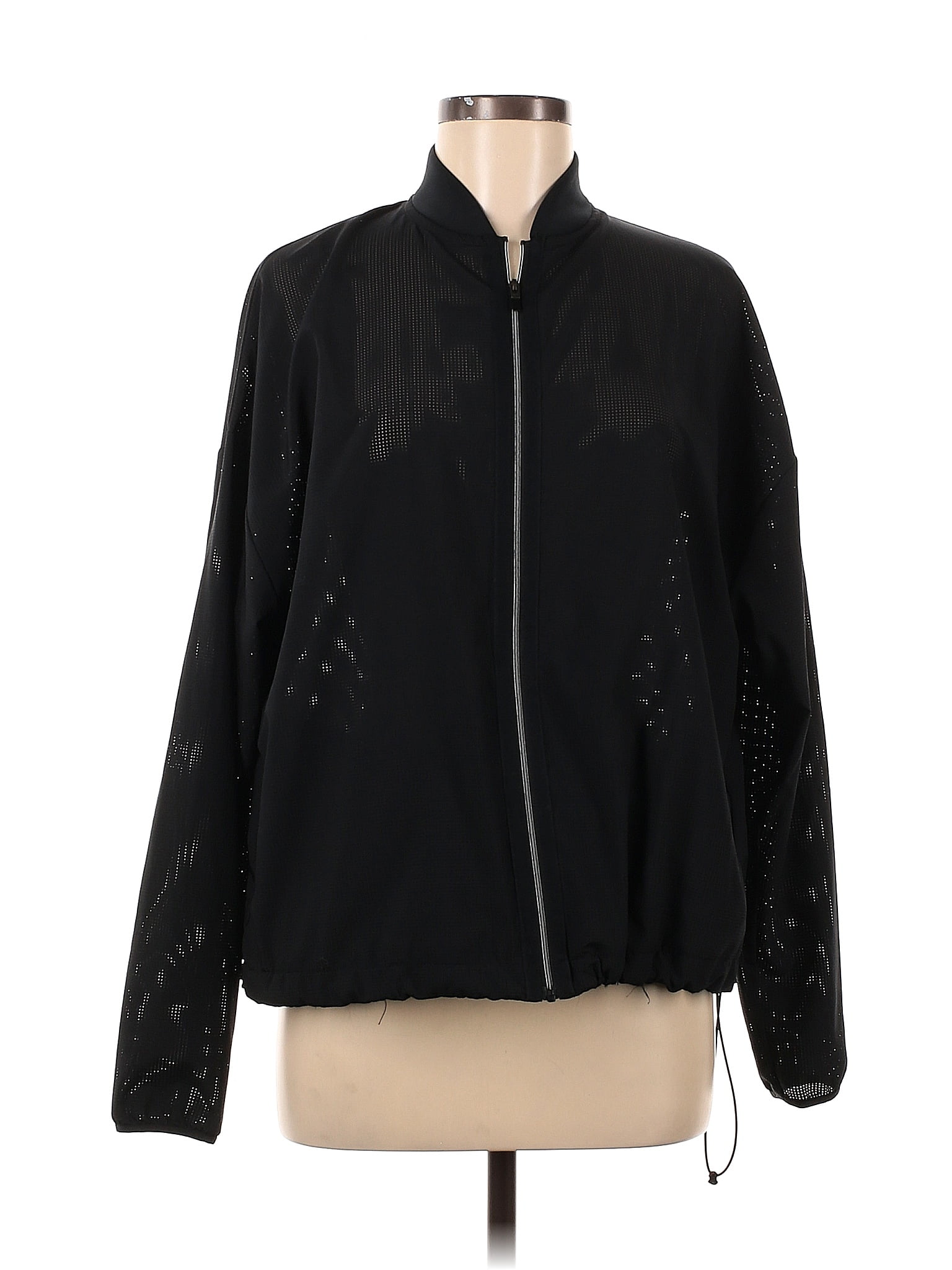 Nike 100% Polyester Solid Black Jacket Size M - 59% off | ThredUp