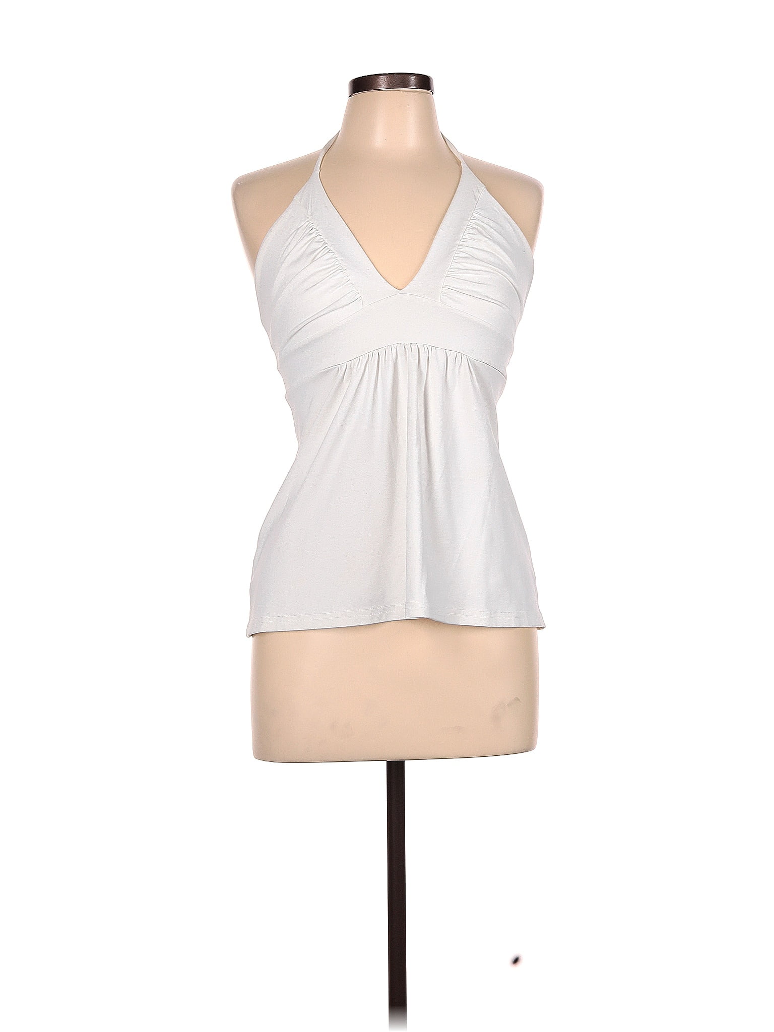 Susana Monaco Solid White Ivory Halter Top Size L - 72% off | ThredUp