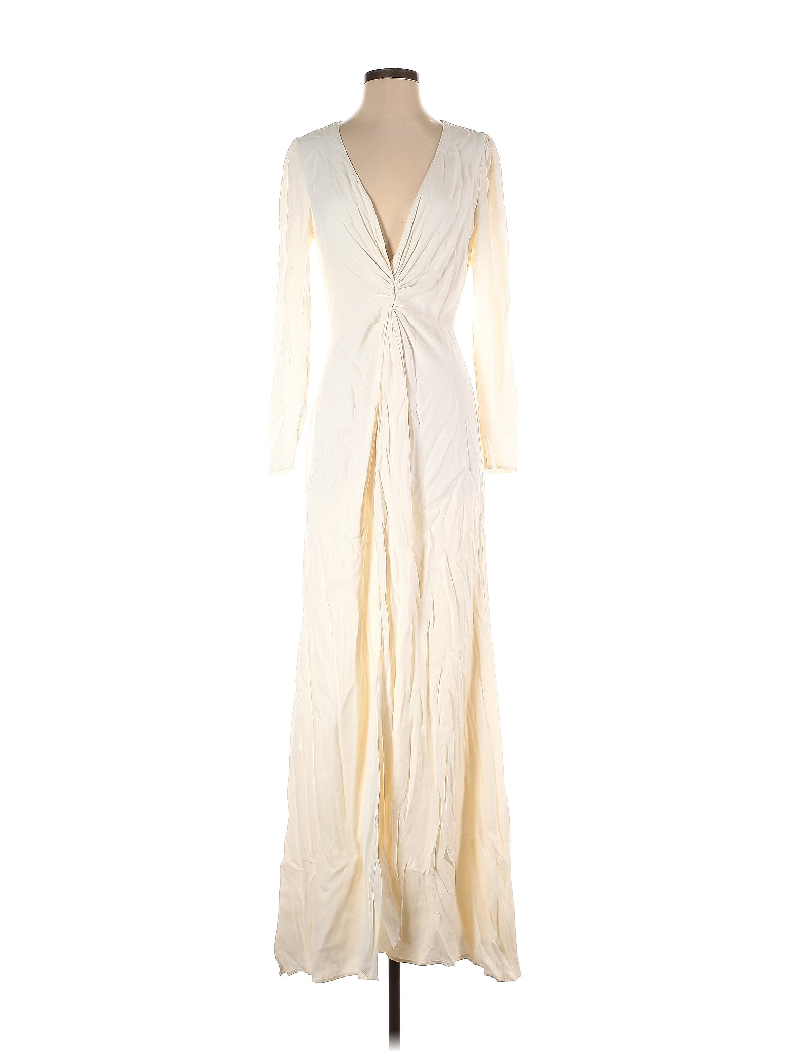 Reformation Solid Ivory Casual Dress Size 4 29 Off Thredup