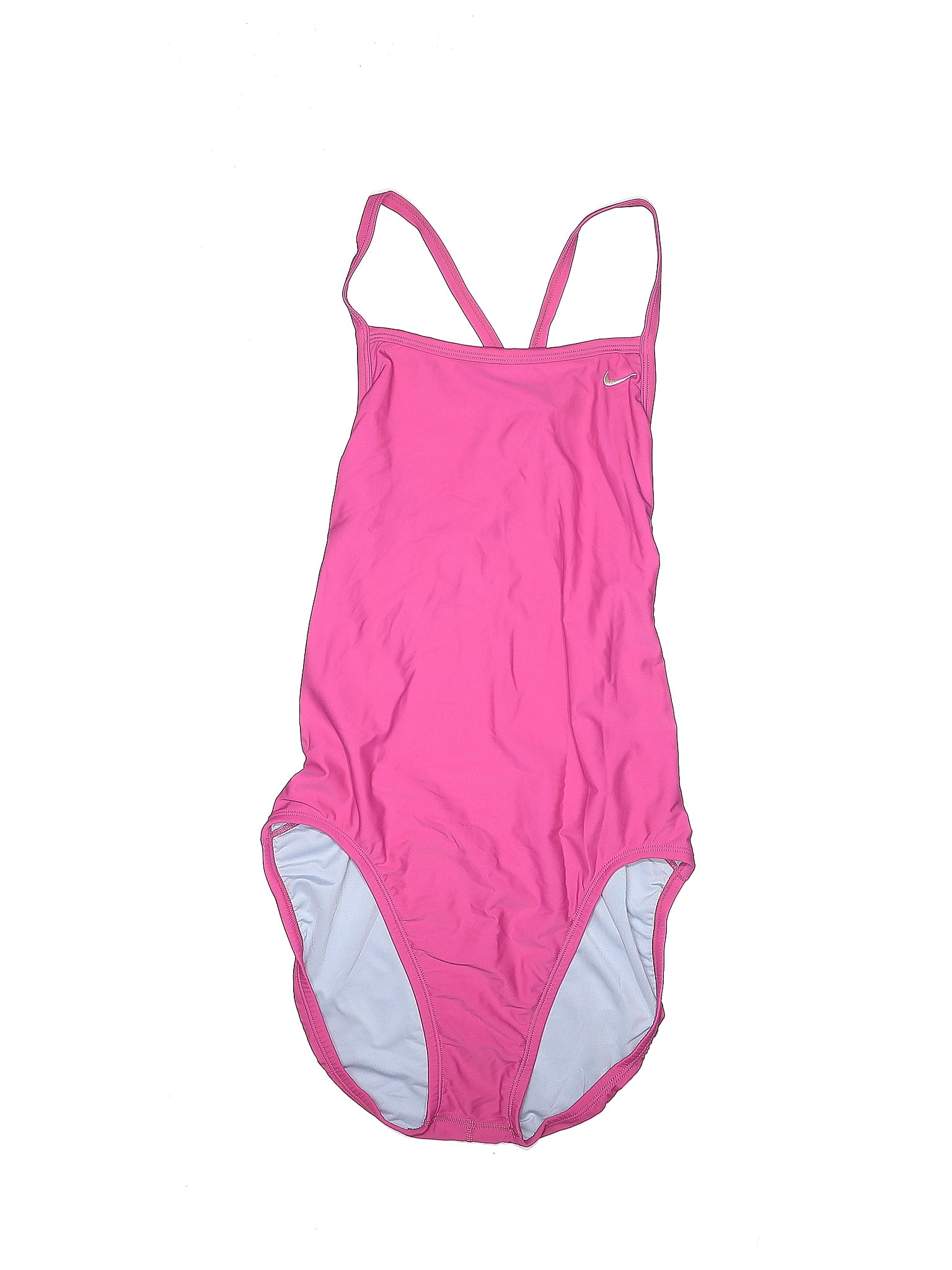 Nike Solid Pink One Piece Swimsuit Size 10 50 Off Thredup