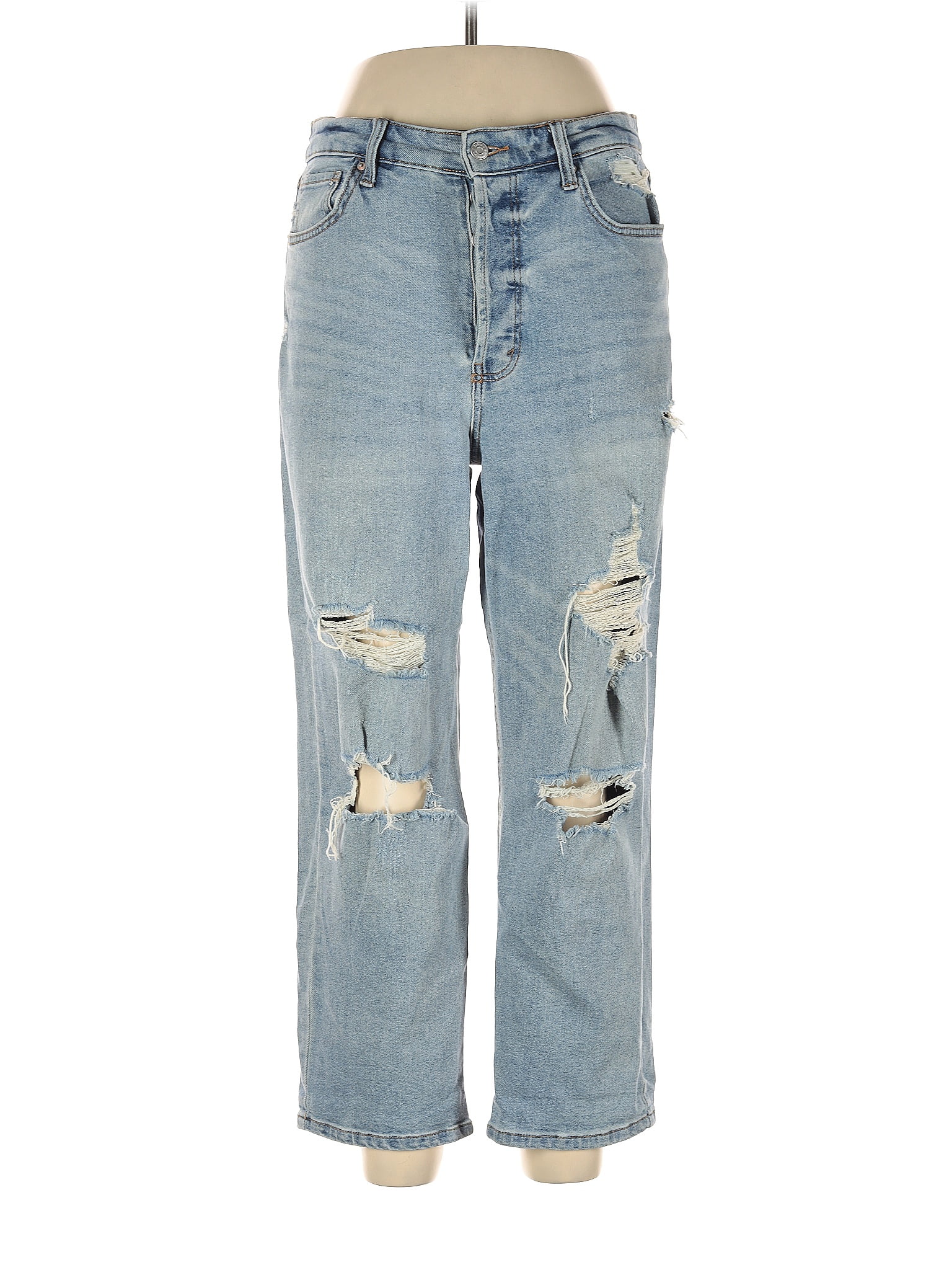 Wild Fable Solid Blue Jeans Size 12 - 34% off | ThredUp