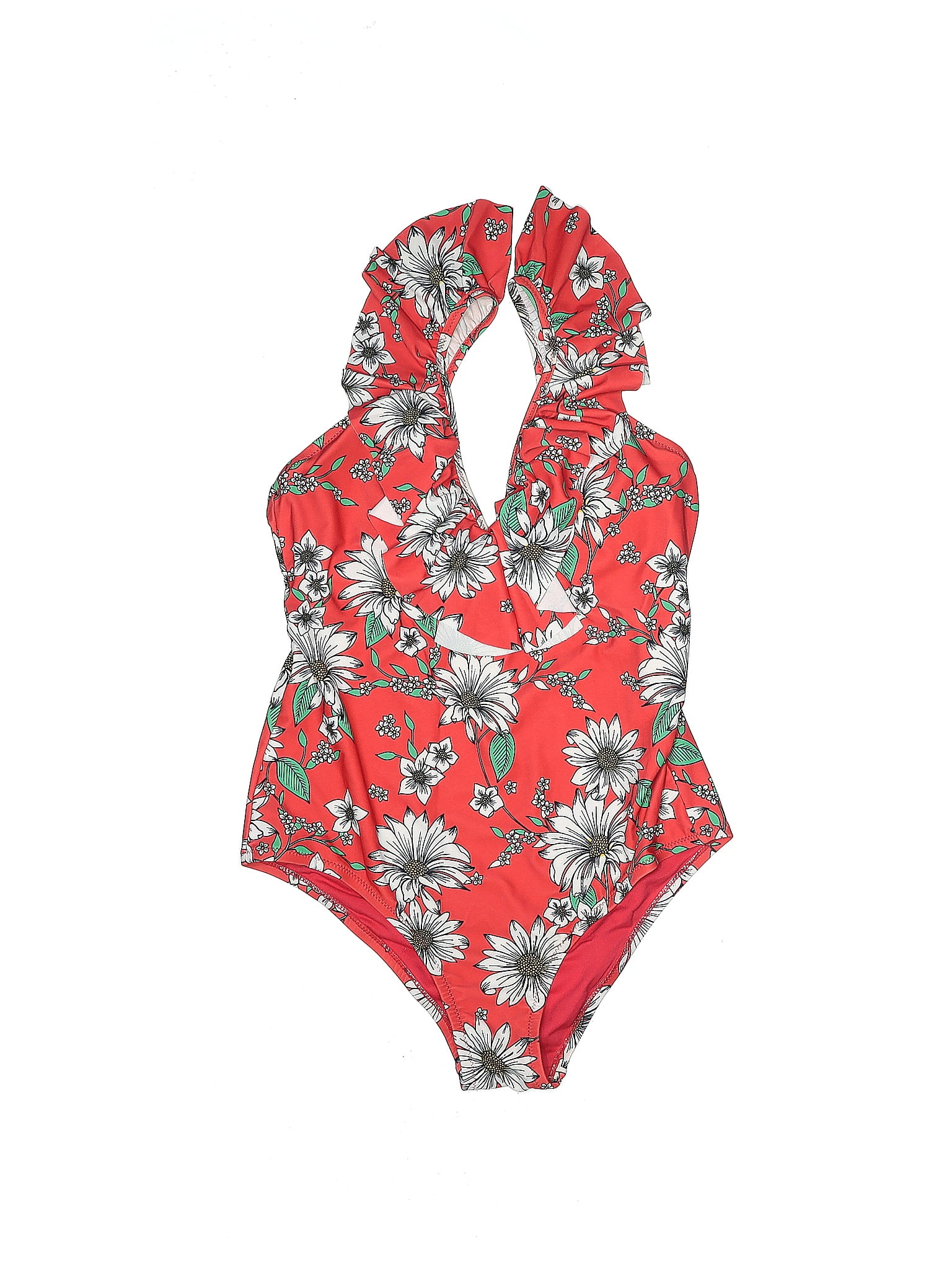 Jessica Simpson Floral Red One Piece Swimsuit Size S 64 Off Thredup