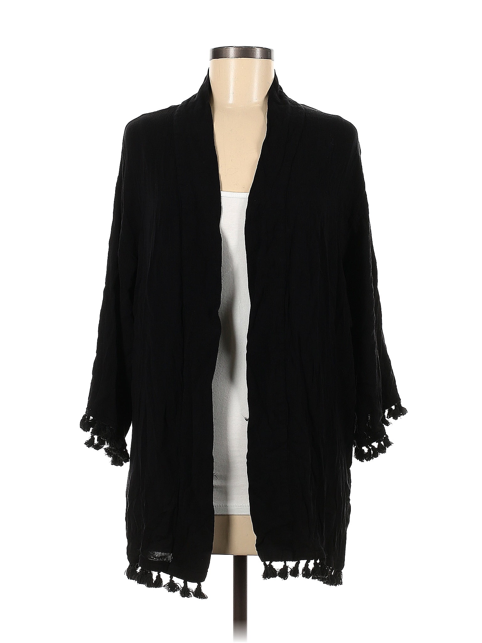 Tart 100% Rayon Solid Black Kimono One Size - 74% off | ThredUp