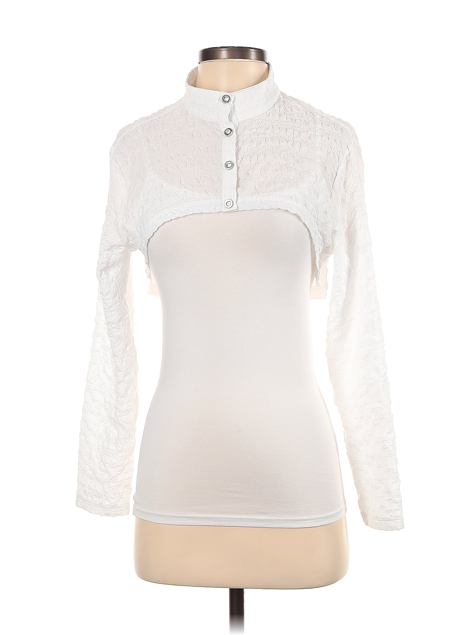 Sunsense by Jamie Sadock Color Block Solid White Shrug Size S - 70% off ...