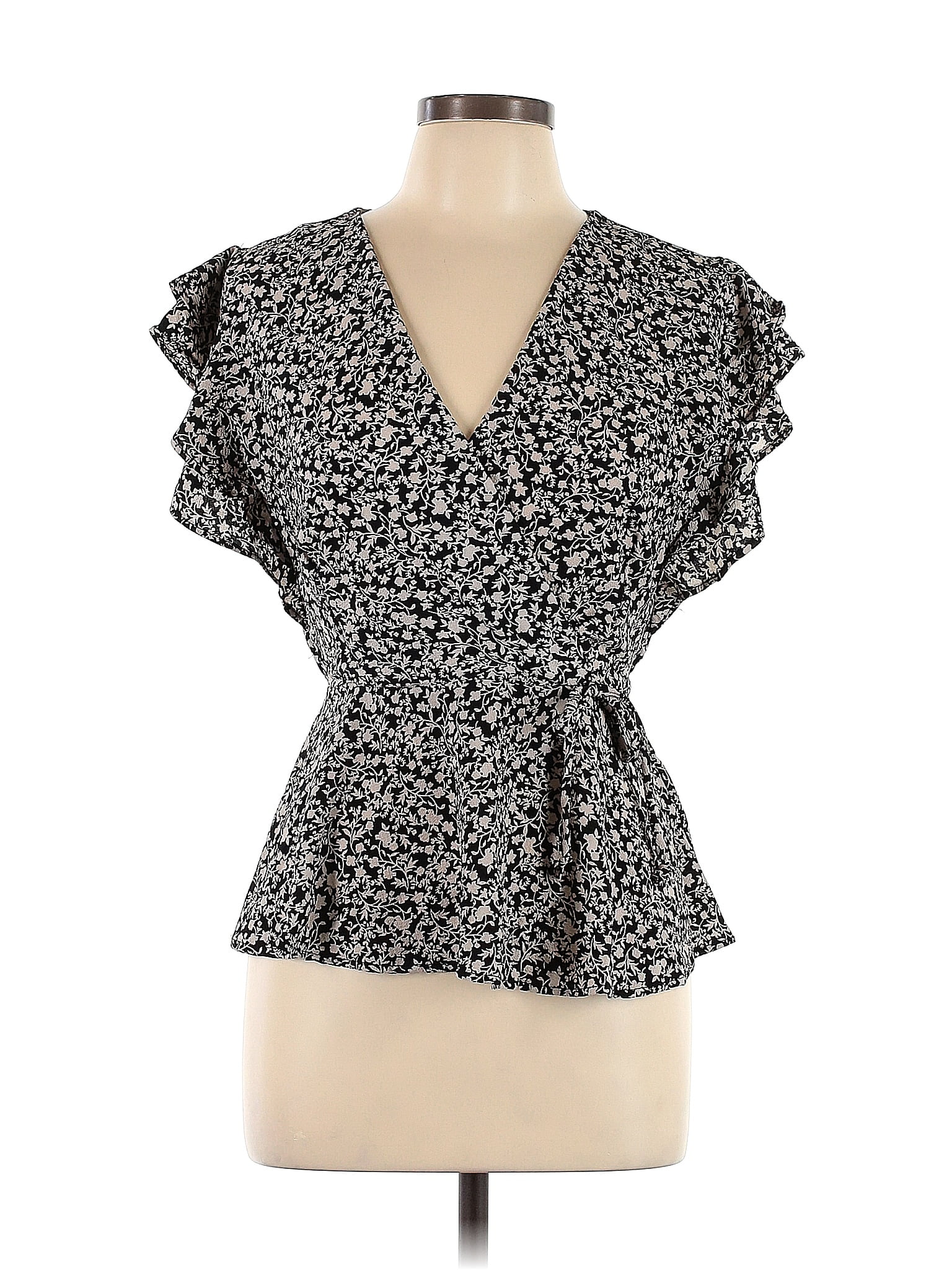 Monteau Black Short Sleeve Blouse Size L - 41% off | ThredUp