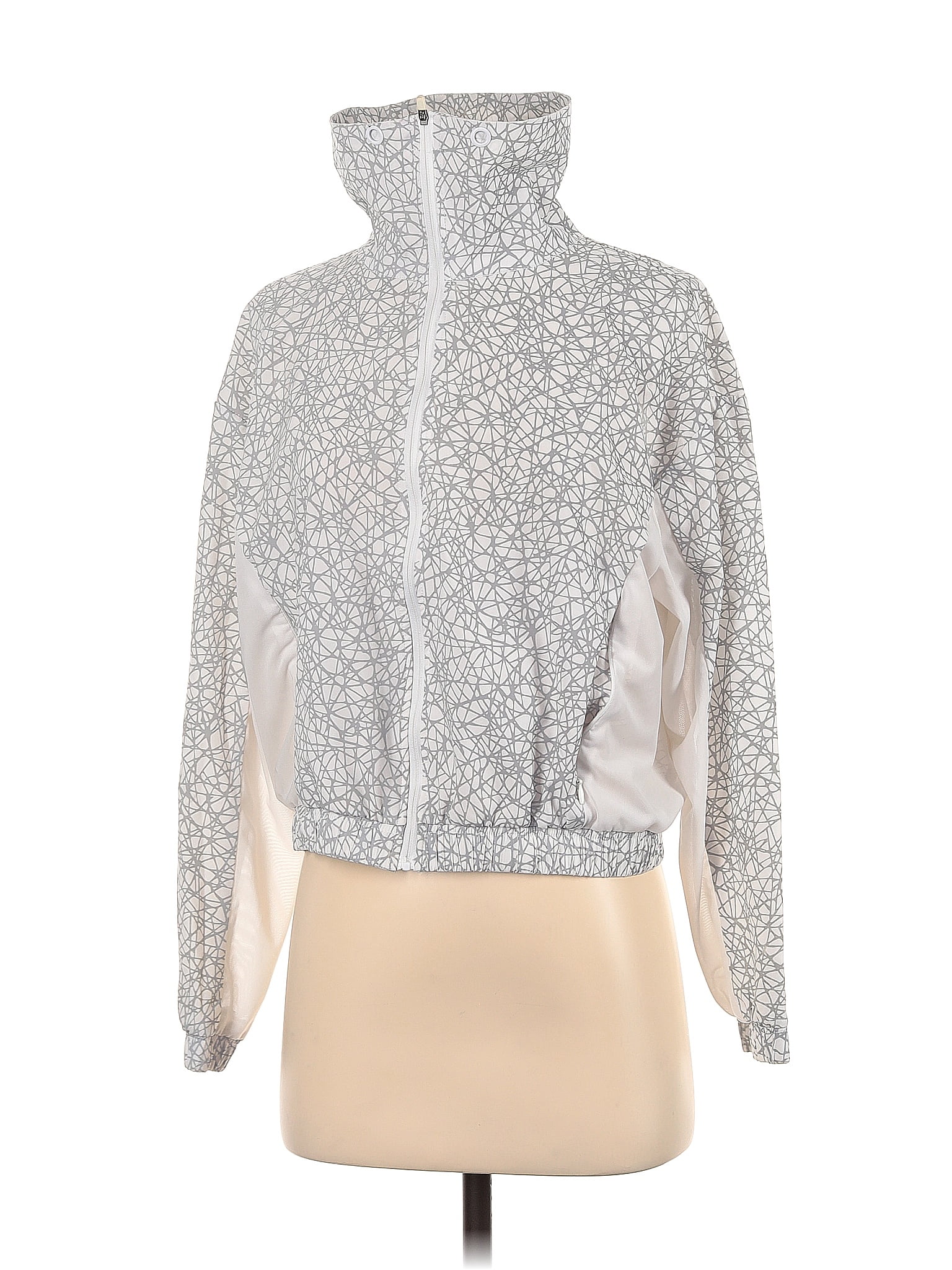 Fabletics White Silver Track Jacket Size XS - 61% off | ThredUp