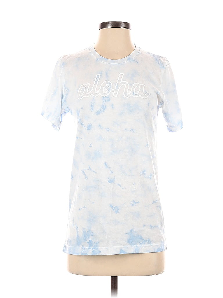 Love Fitness Tie-dye Acid Wash Print Batik Ombre Blue Short Sleeve T-Shirt Size XS - 70% off ...