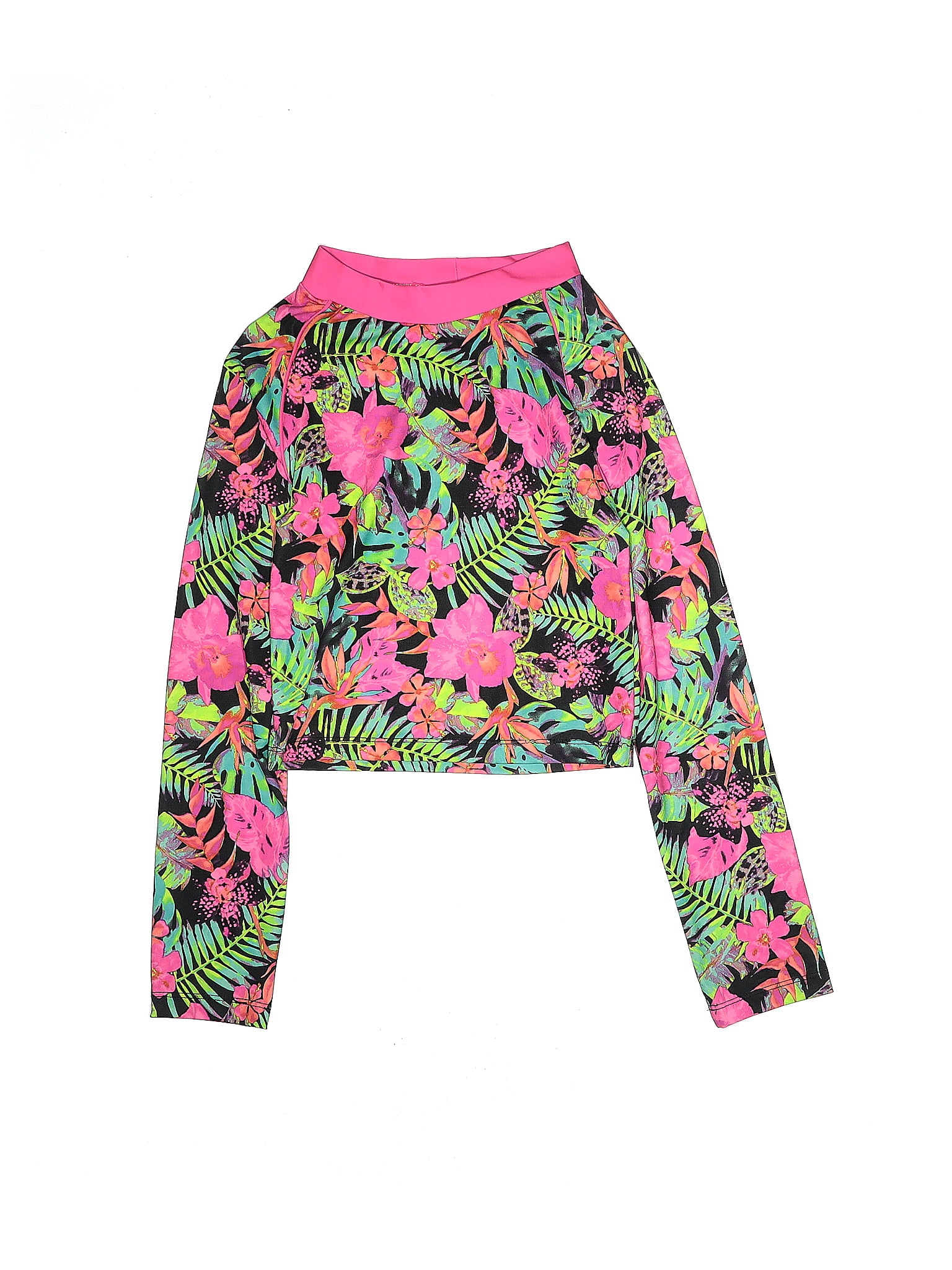 Penelope Mack Floral Pink Rash Guard Size 12 - 45% off | ThredUp