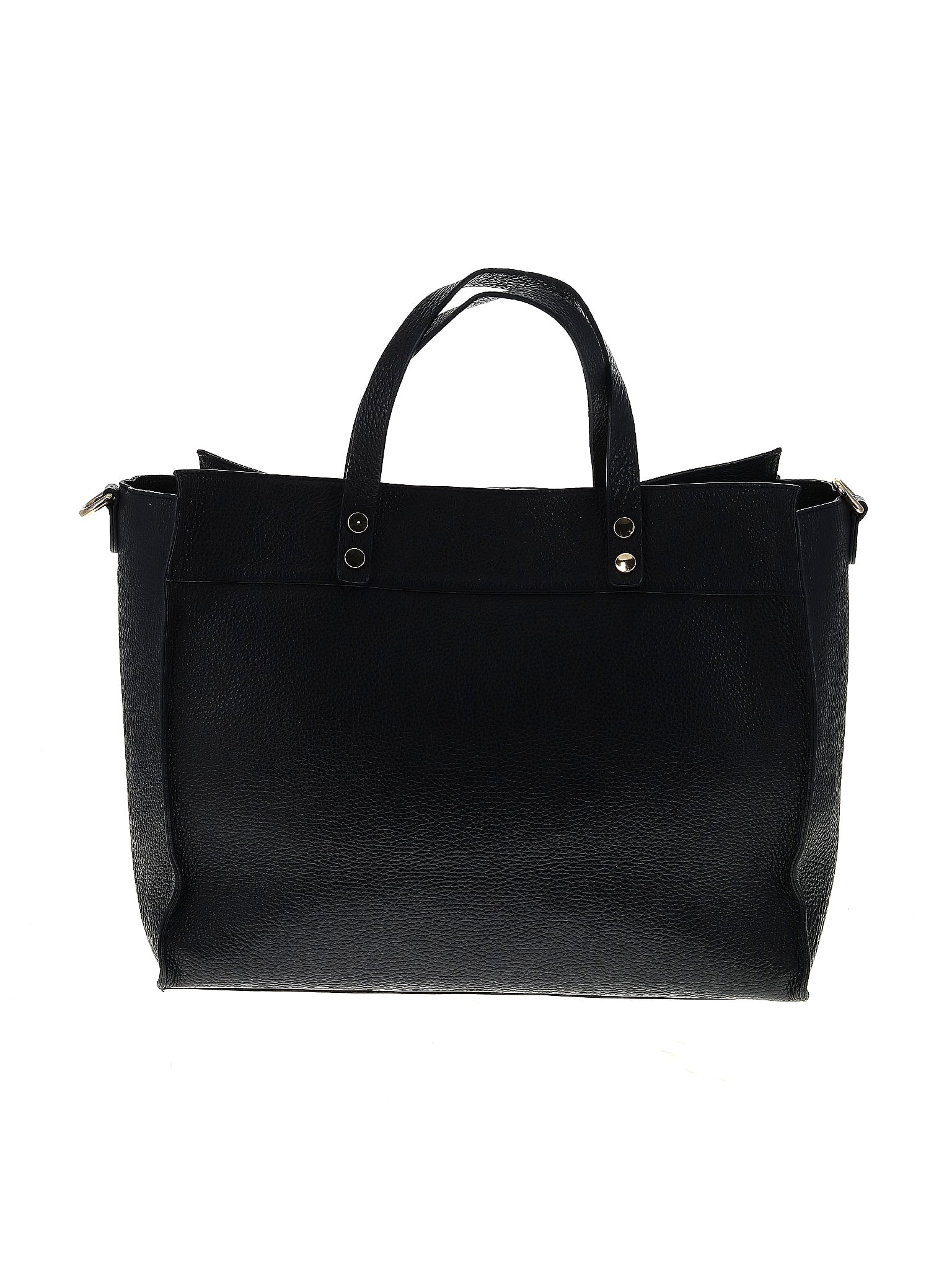 Mark And Graham 100% Leather Solid Black Leather Tote One Size - 39% ...