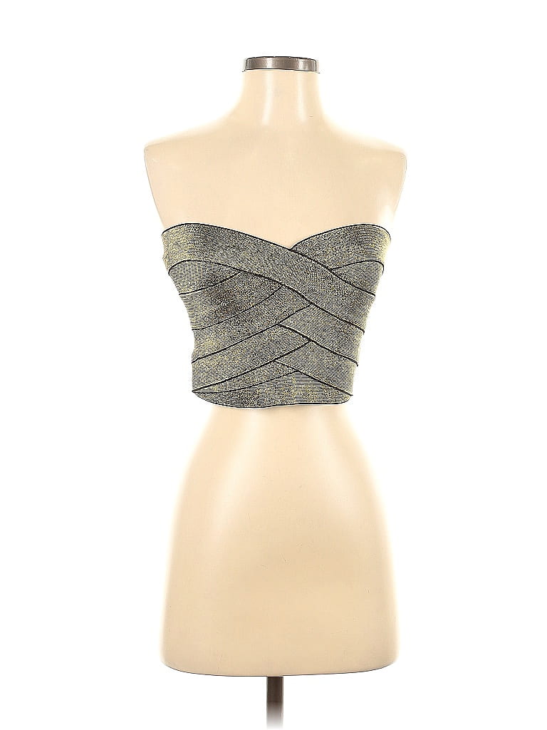 Sparkle & Fade Chevron-herringbone Chevron Silver Tube Top Size S - 48% ...