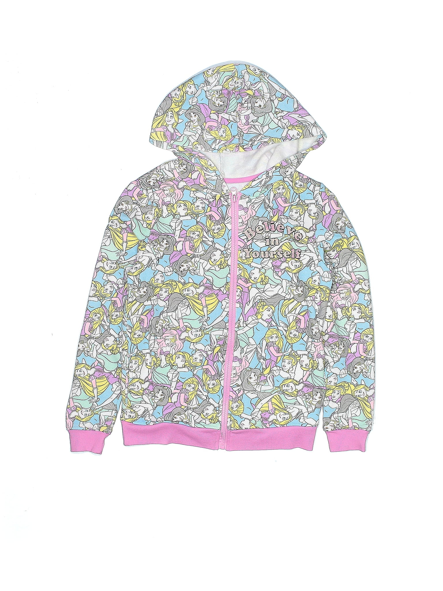 Disney Princess Pink Zip Up Hoodie Size L Infants 26 Off Thredup