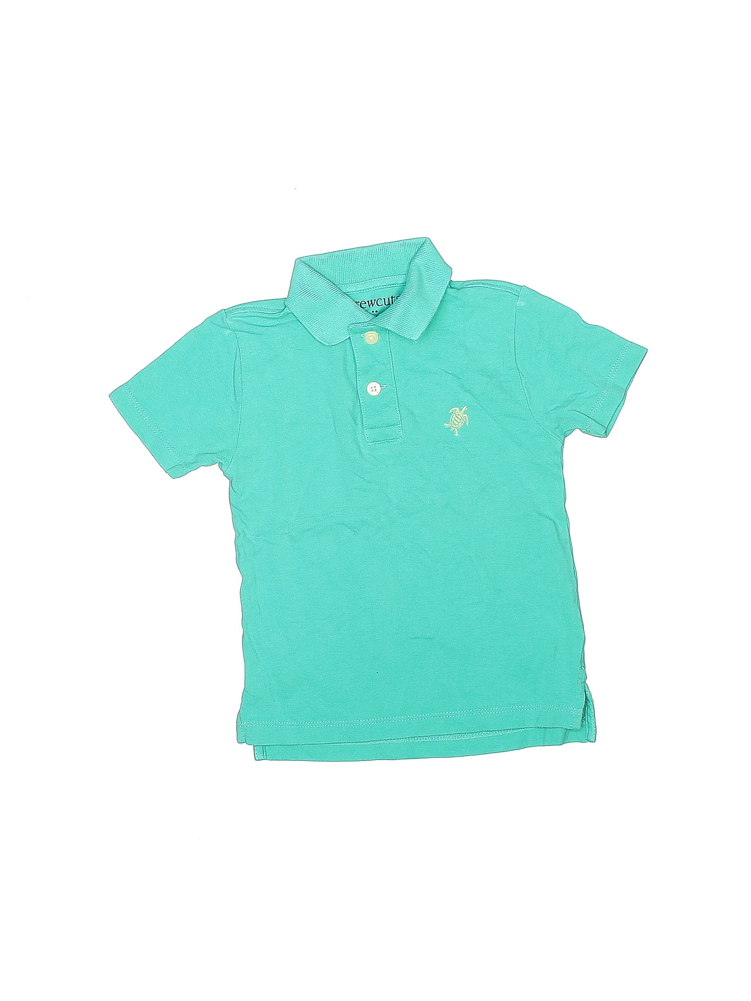 Crewcuts Outlet 100 Cotton Solid Blue Teal Short Sleeve Polo Size Xx