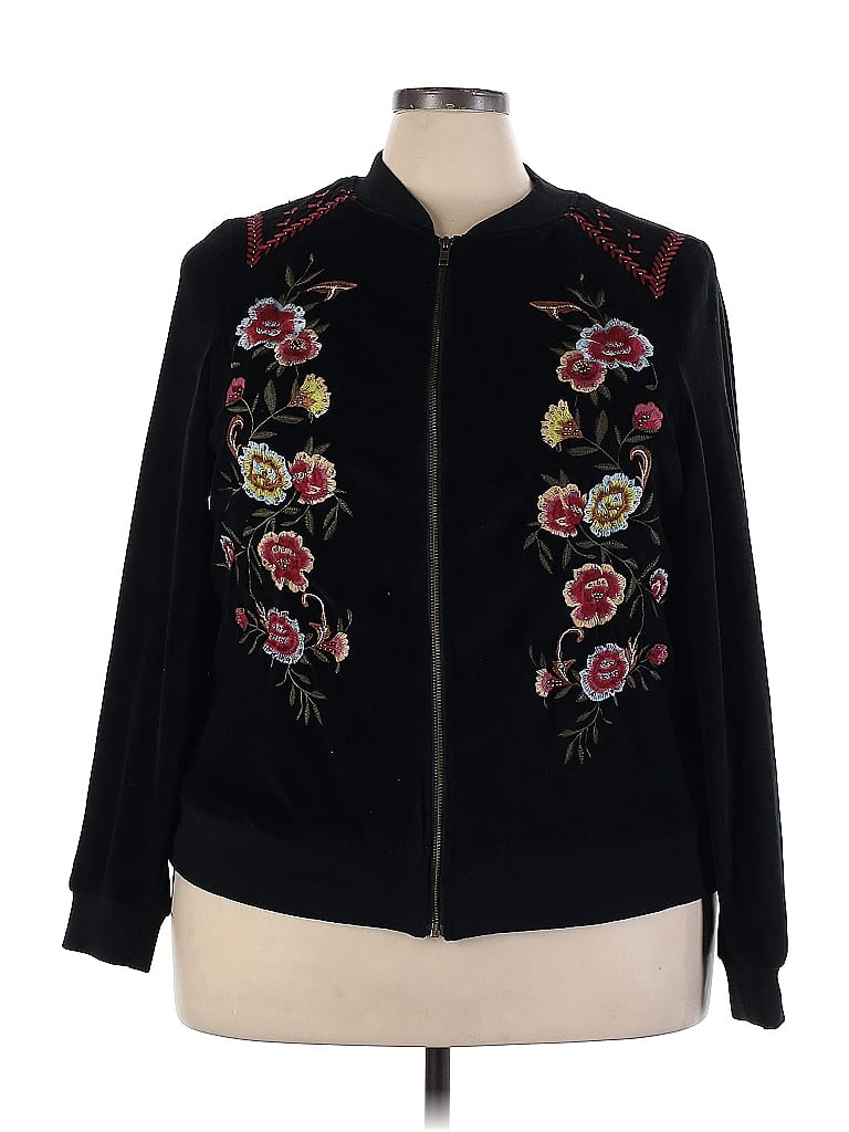 Torrid Floral Black Jacket Size 3X Plus (3) (Plus) - 63% off | ThredUp