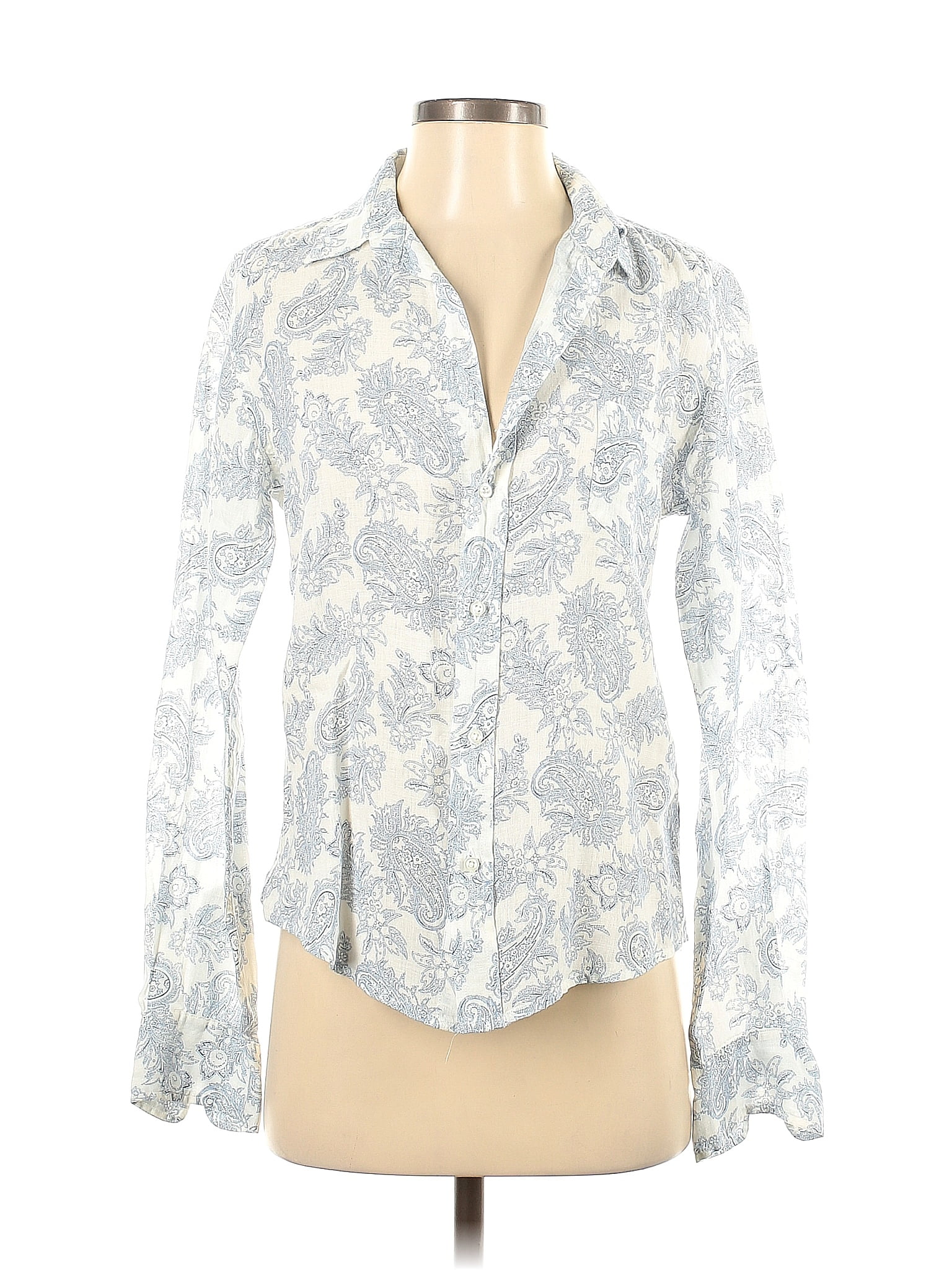 Frank & Eileen 100% Linen White Ivory Long Sleeve Button-Down Shirt Size S - 77% off | ThredUp