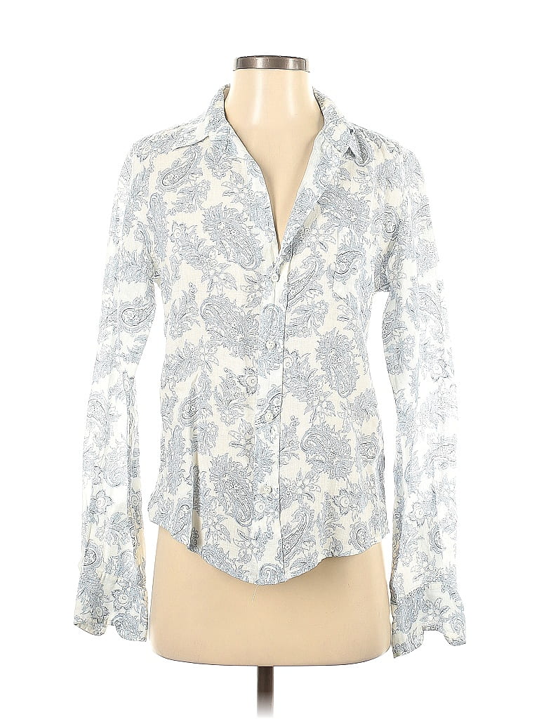 Frank & Eileen 100% Linen White Ivory Long Sleeve Button-Down Shirt Size S - 77% off | ThredUp