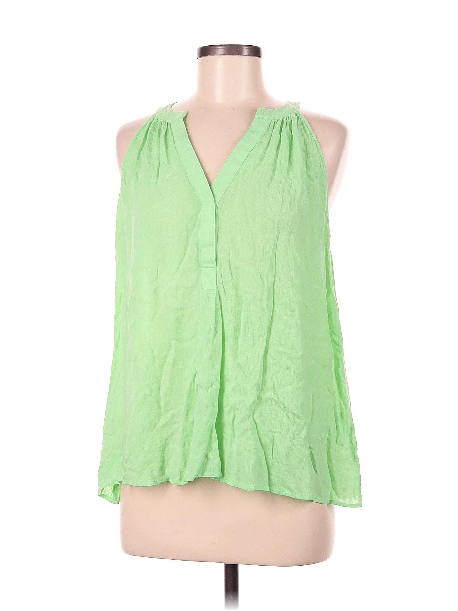 Lilly Pulitzer 100 Rayon Green Sleeveless Blouse Size M 71 Off