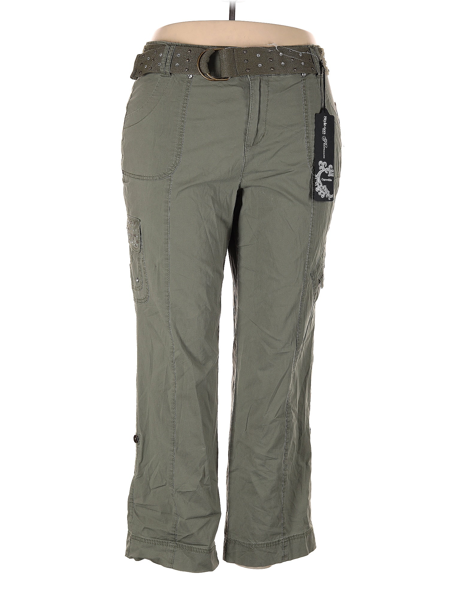 Style&Co Solid Green Cargo Pants Size 20 (Plus) - 50% off | ThredUp