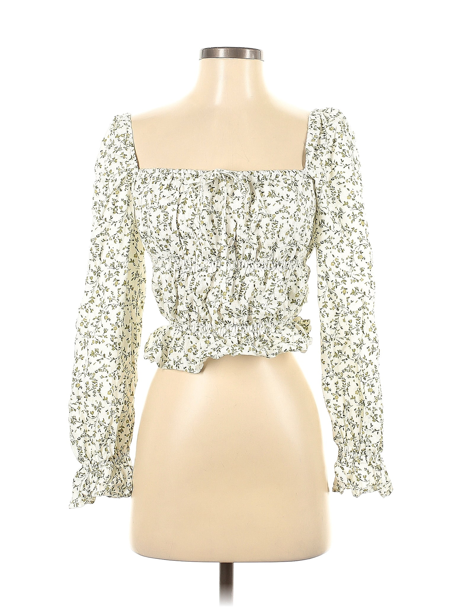 Reformation 100% Linen Ivory Long Sleeve Blouse Size S - 66% off | ThredUp