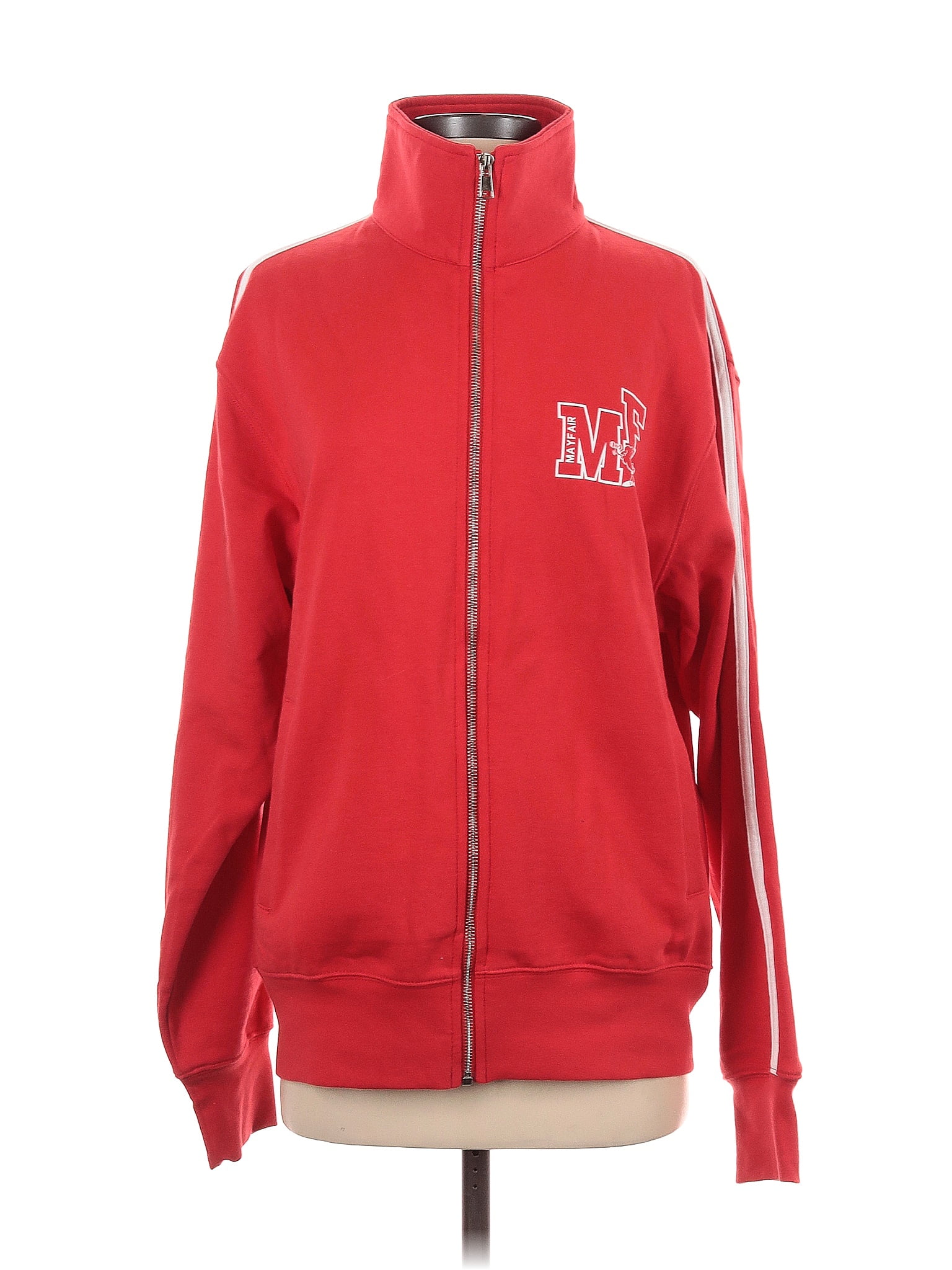 The Mayfair Group 100% Cotton Red Track Jacket Size S - 73% off | ThredUp