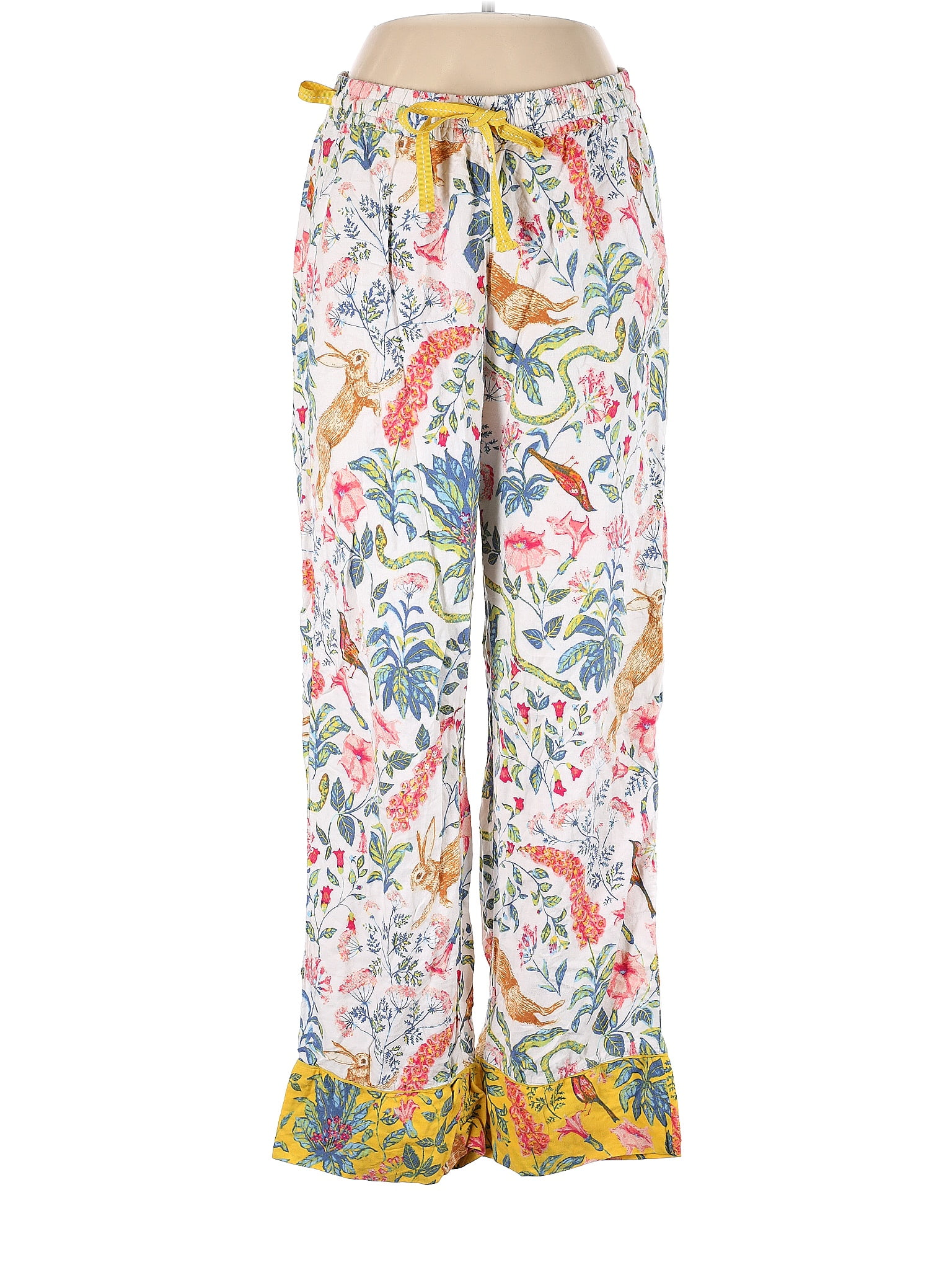 Anthropologie Floral Multi Color White Casual Pants Size M - 20% off ...