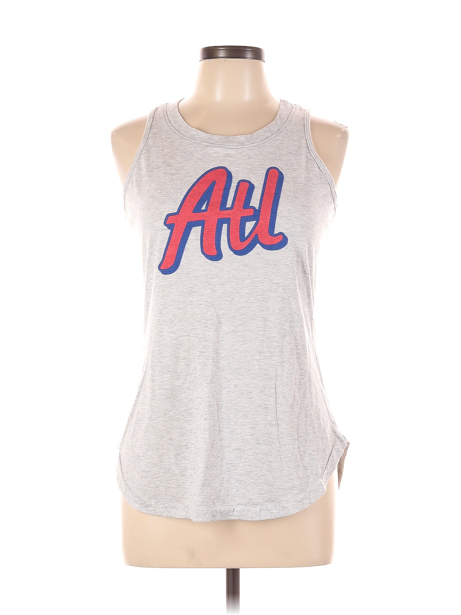 Madwell x Where I was From Graphic Gray Silver Sleeveless T-Shirt Size ...