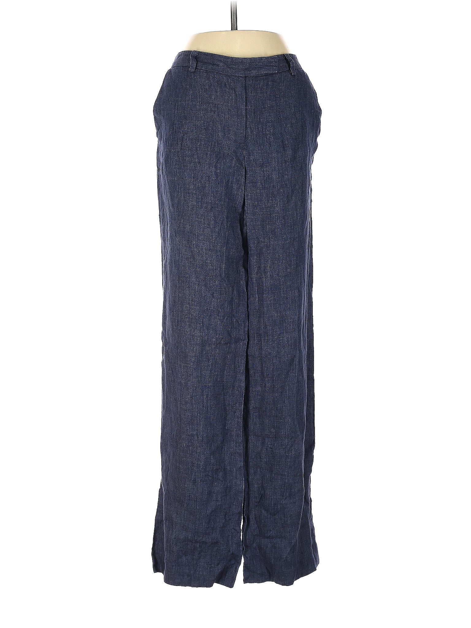 Calvin Klein 100% Linen Solid Blue Casual Pants Size 4 - 70% off | ThredUp