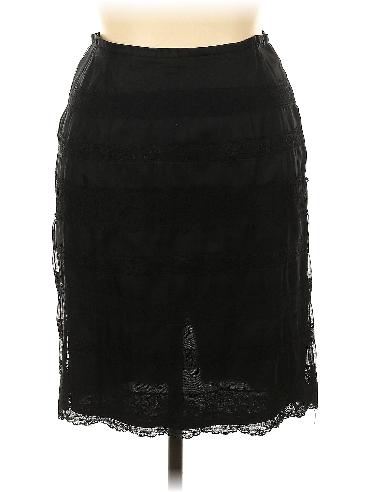 Maggy London 100% Silk Solid Black Silk Skirt Size 38 - 74% off | ThredUp