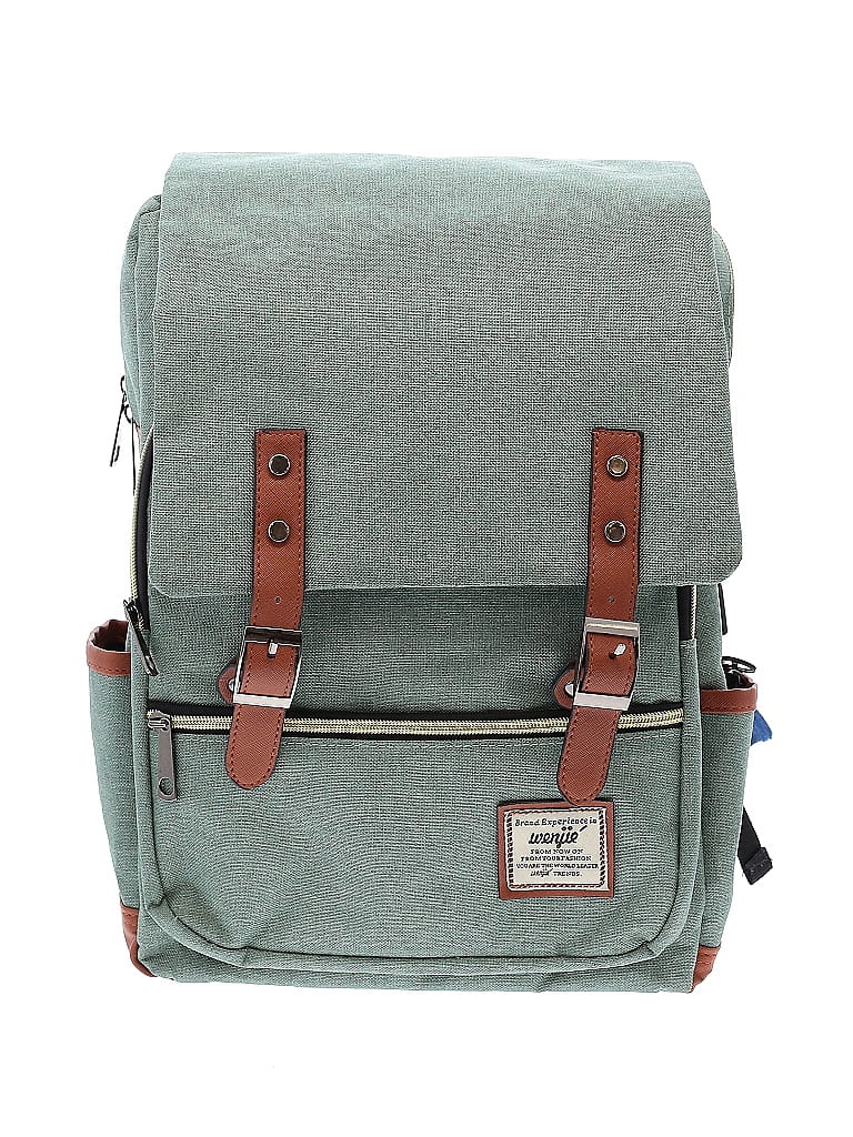 W by Wenjie Color Block Solid Green Backpack One Size - 63% off | ThredUp