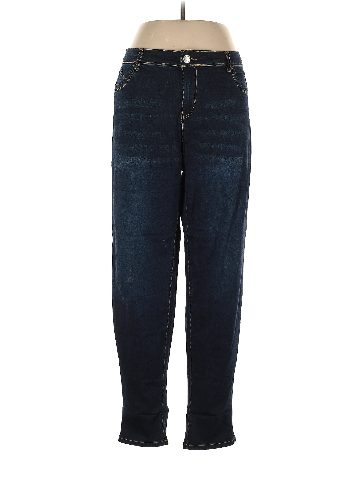 Avenue Solid Blue Jeans Size 16 - 57% off | ThredUp