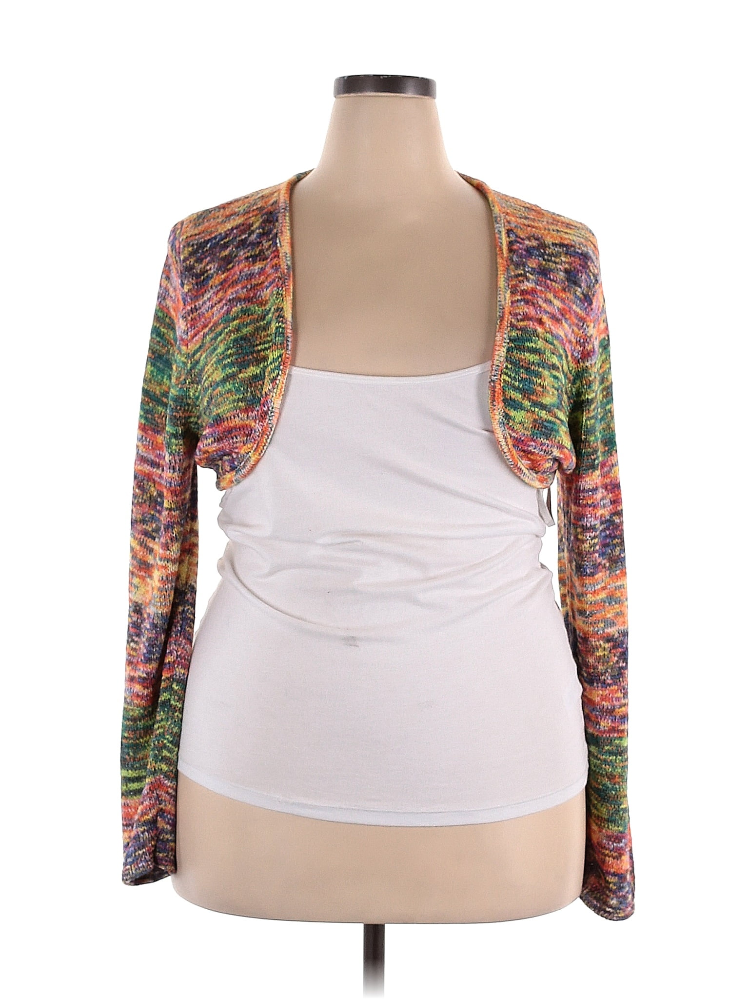 Gabrielle Union x FASHION TO FIGURE Color Block Multi Color White Shrug ...