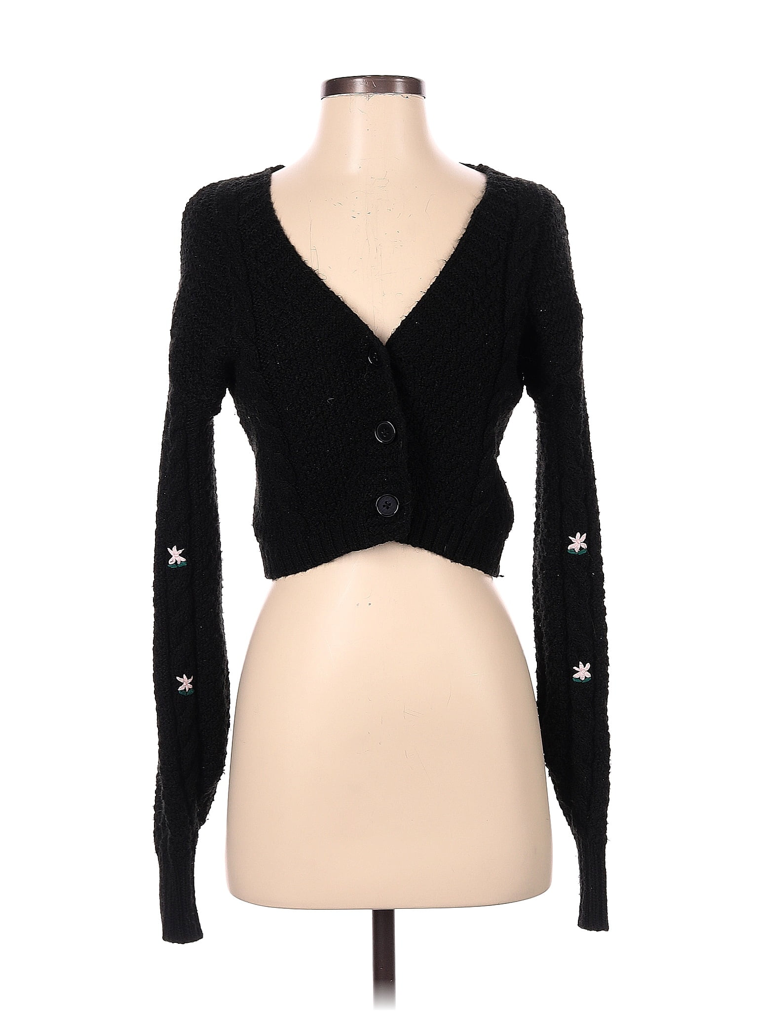 Wild Fable Color Block Solid Black Cardigan Size S - 32% off | ThredUp