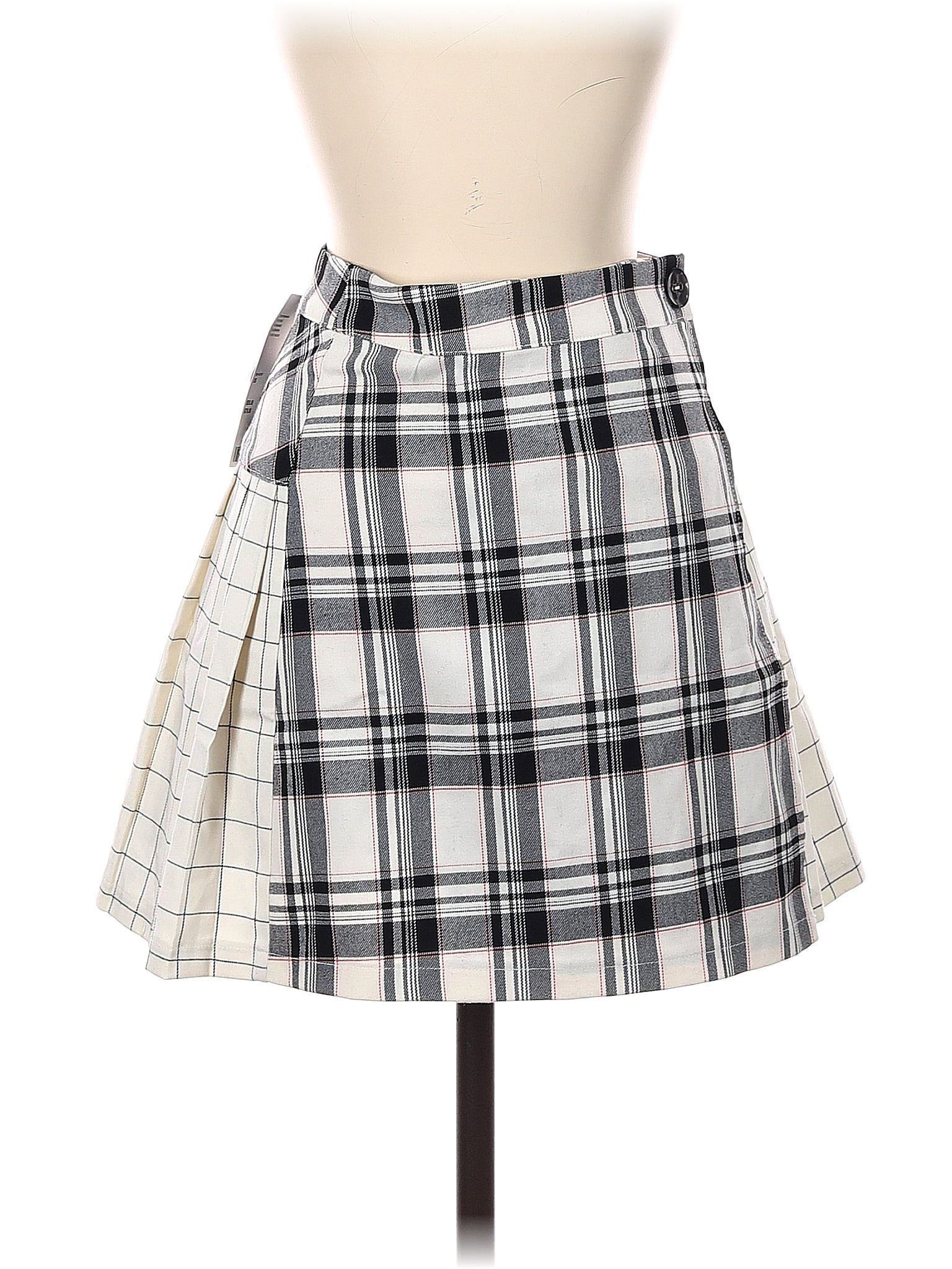 Urban Outfitters Plaid Multi Color White Casual Skirt Size Xs 58 Off