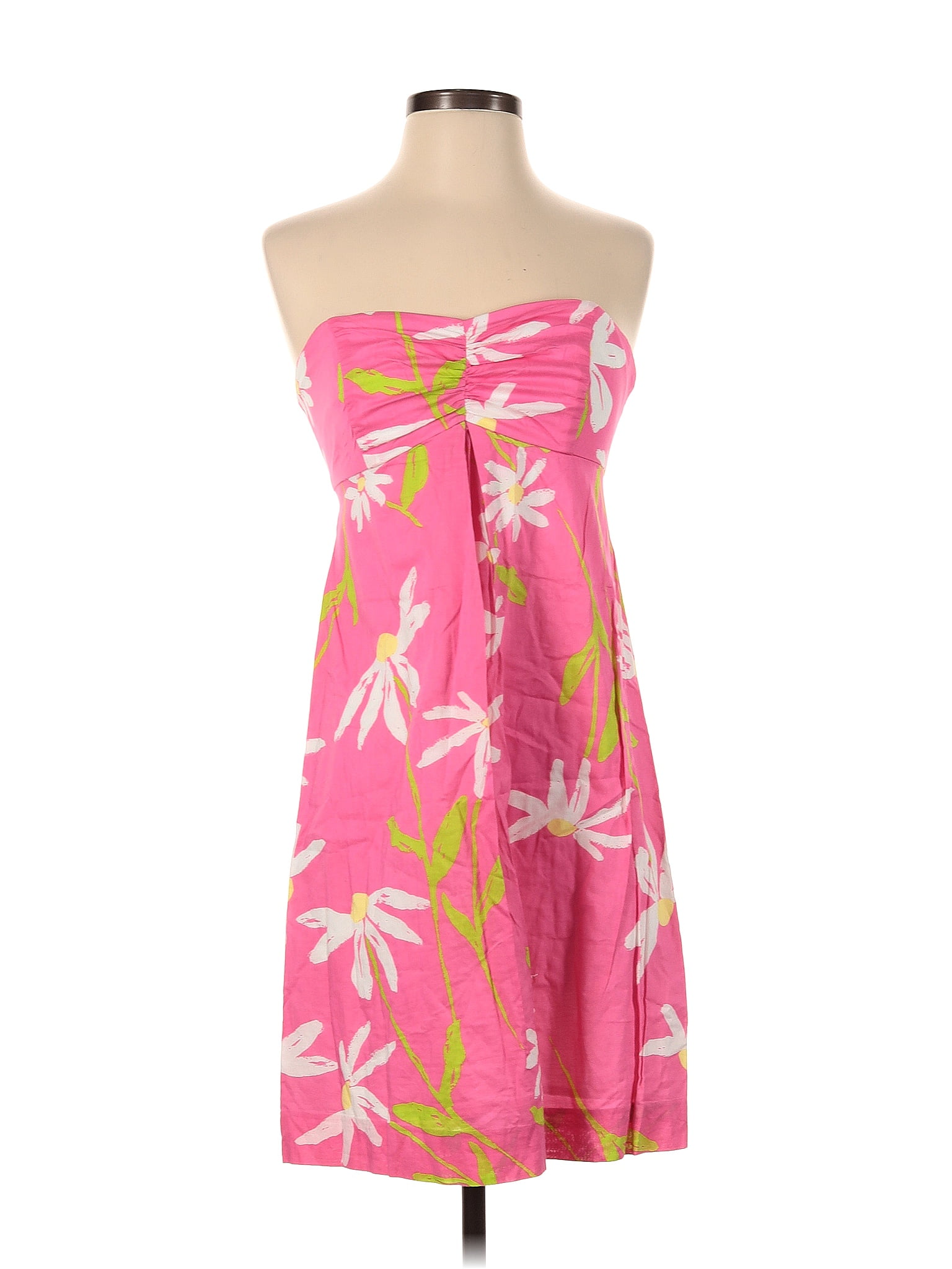 Lilly Pulitzer 100 Cotton Pink Casual Dress Size 2 66 Off Thredup