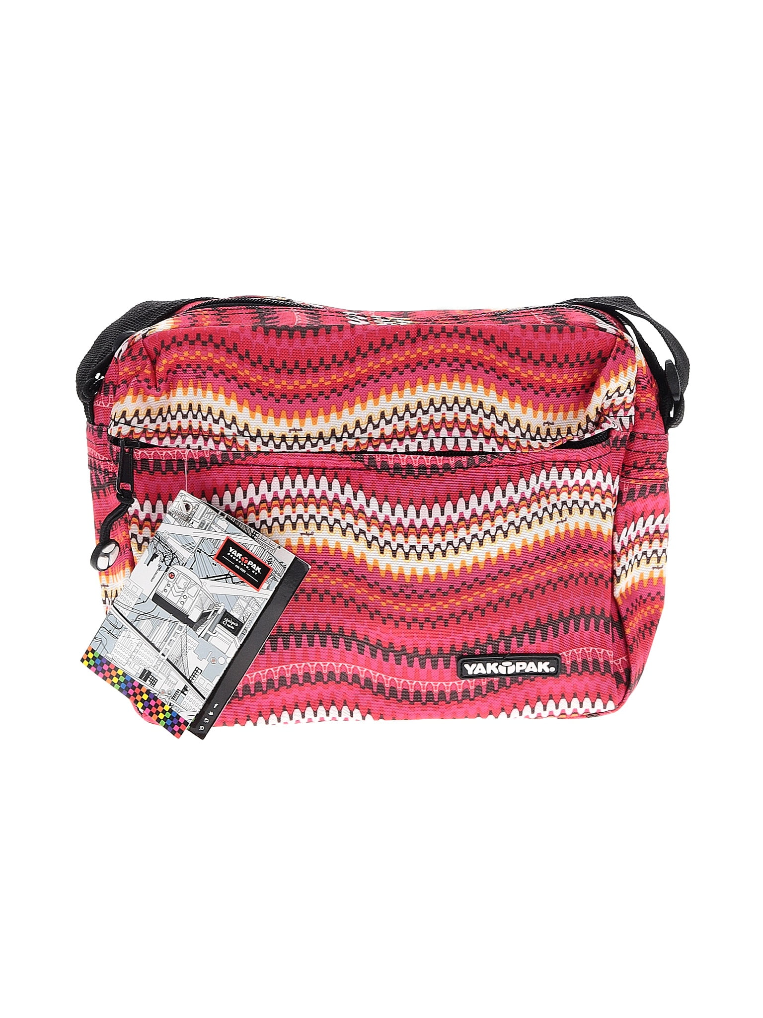 Yak Pak Chevron-herringbone Chevron Multi Color Pink Crossbody Bag One ...