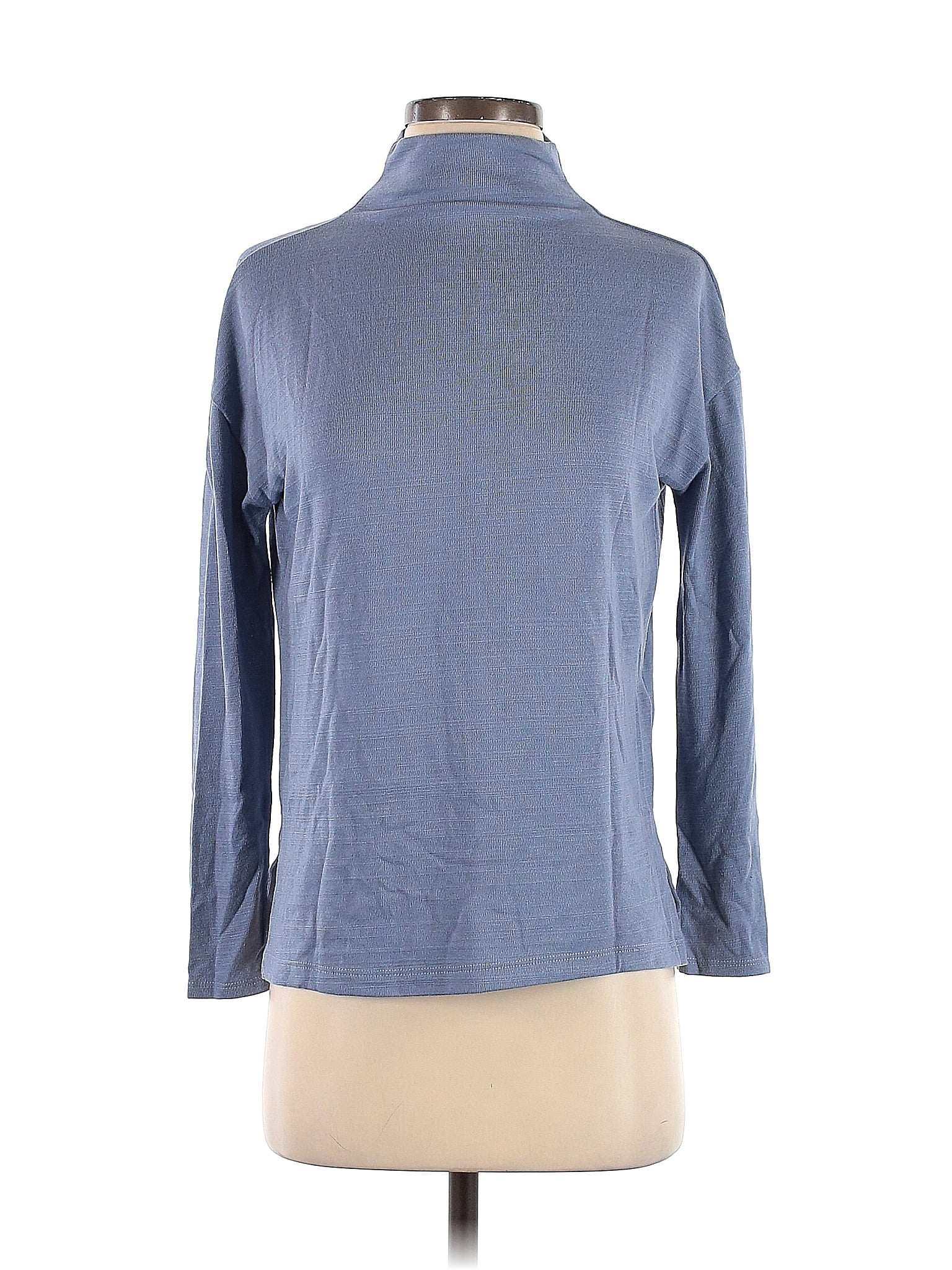 Nicole Miller Solid Blue Long Sleeve Top Size Xs 79 Off Thredup