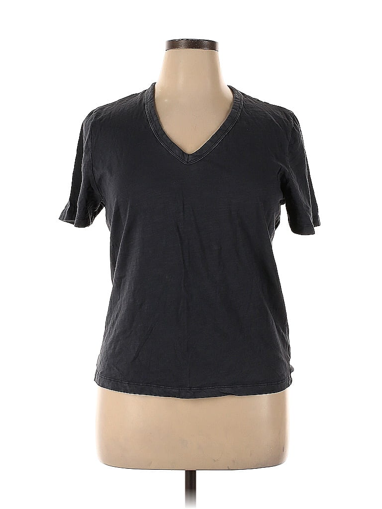 Universal Thread 100% Cotton Black Short Sleeve T-Shirt Size XL - 38% ...