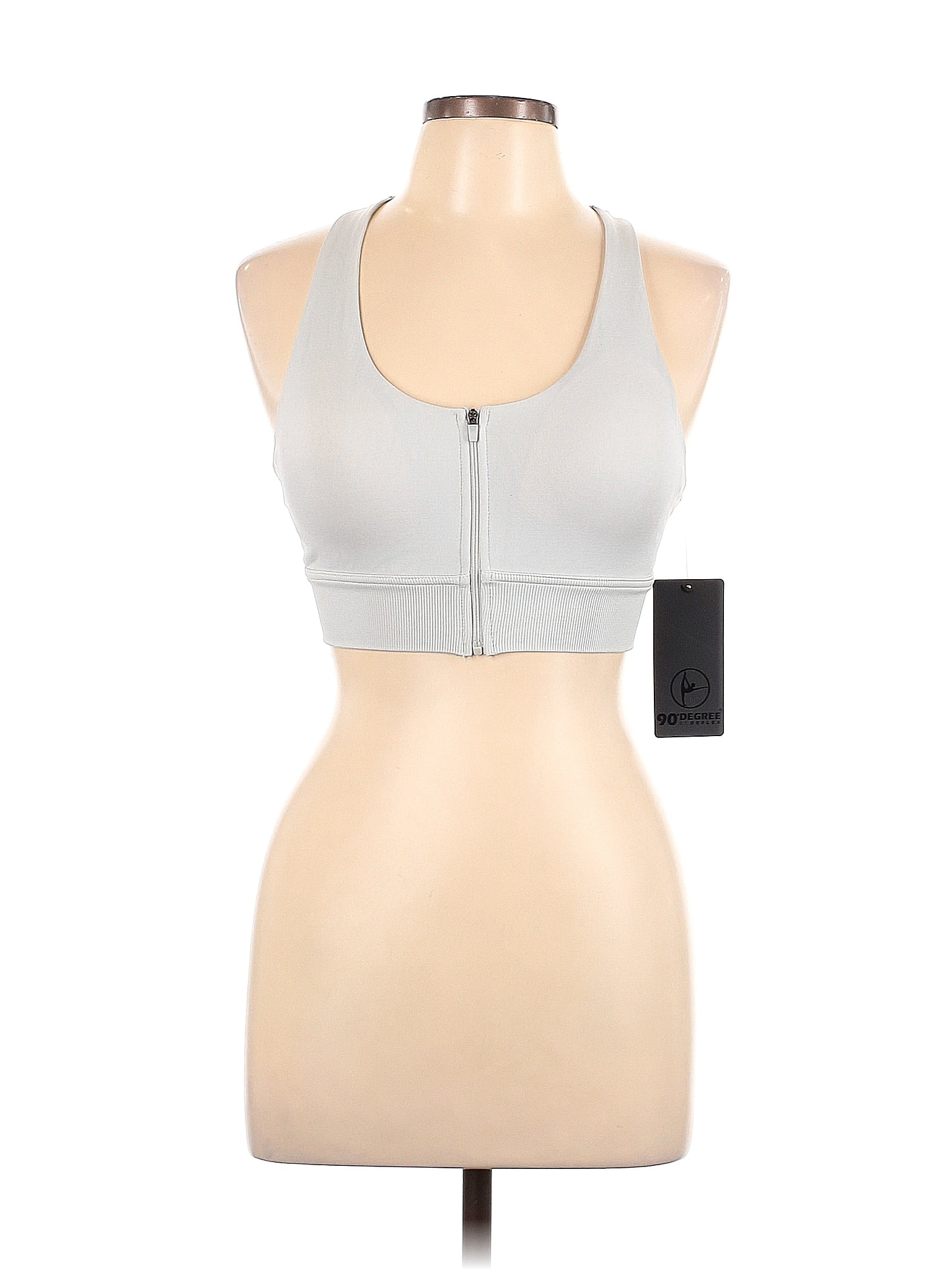 90 Degree by Reflex Silver Sports Bra Size L - 43% off | ThredUp