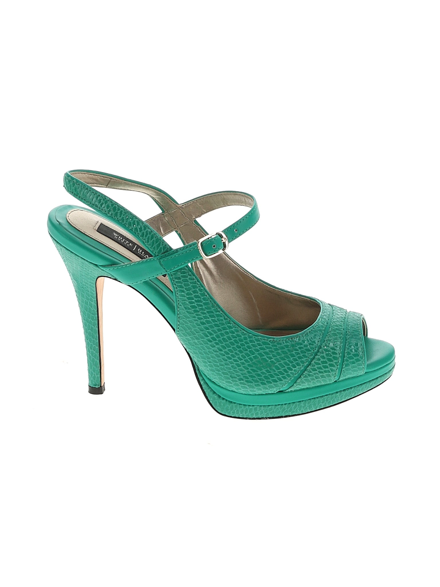 White House Black Market Tropical Color Block Green Heels Size 7 - 72% ...