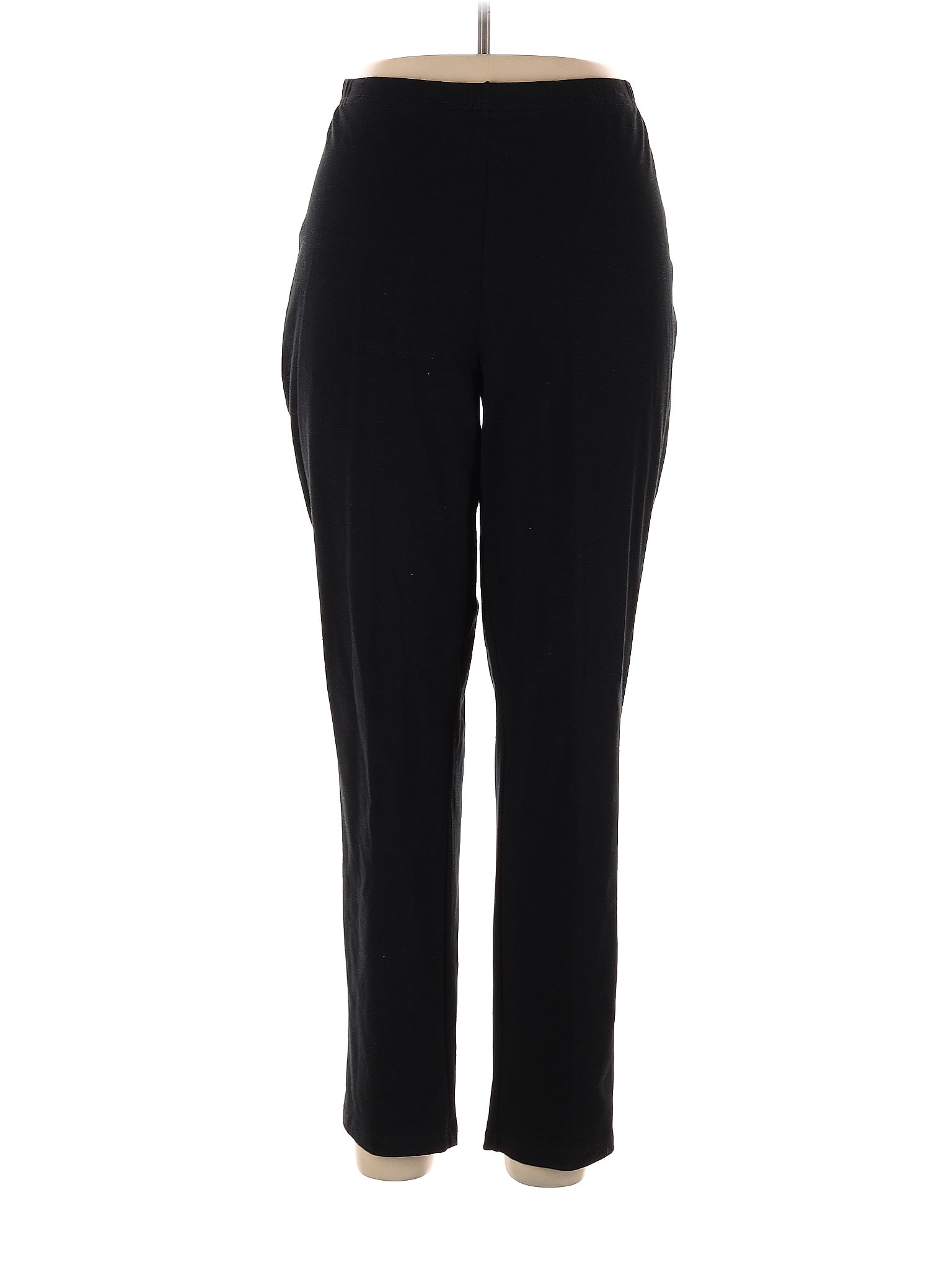 Women With Control Polka Dots Black Casual Pants Size 1X (Plus) - 58% ...