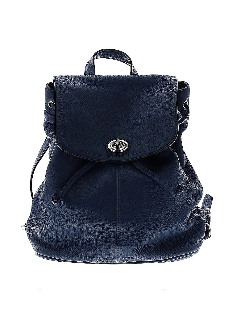 Coach Factory 100% Leather Blue Leather Backpack One Size - 61% off ...