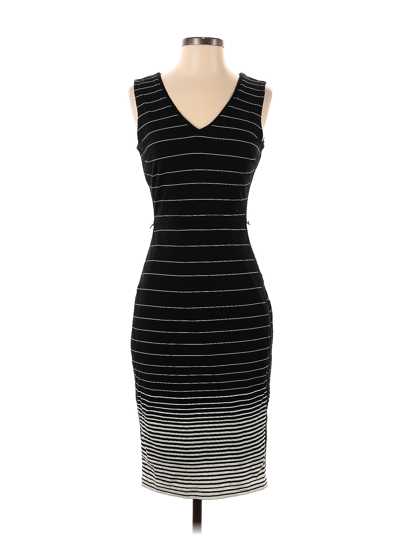 White House Black Market Stripes Black Casual Dress Size 2 - 71% off ...