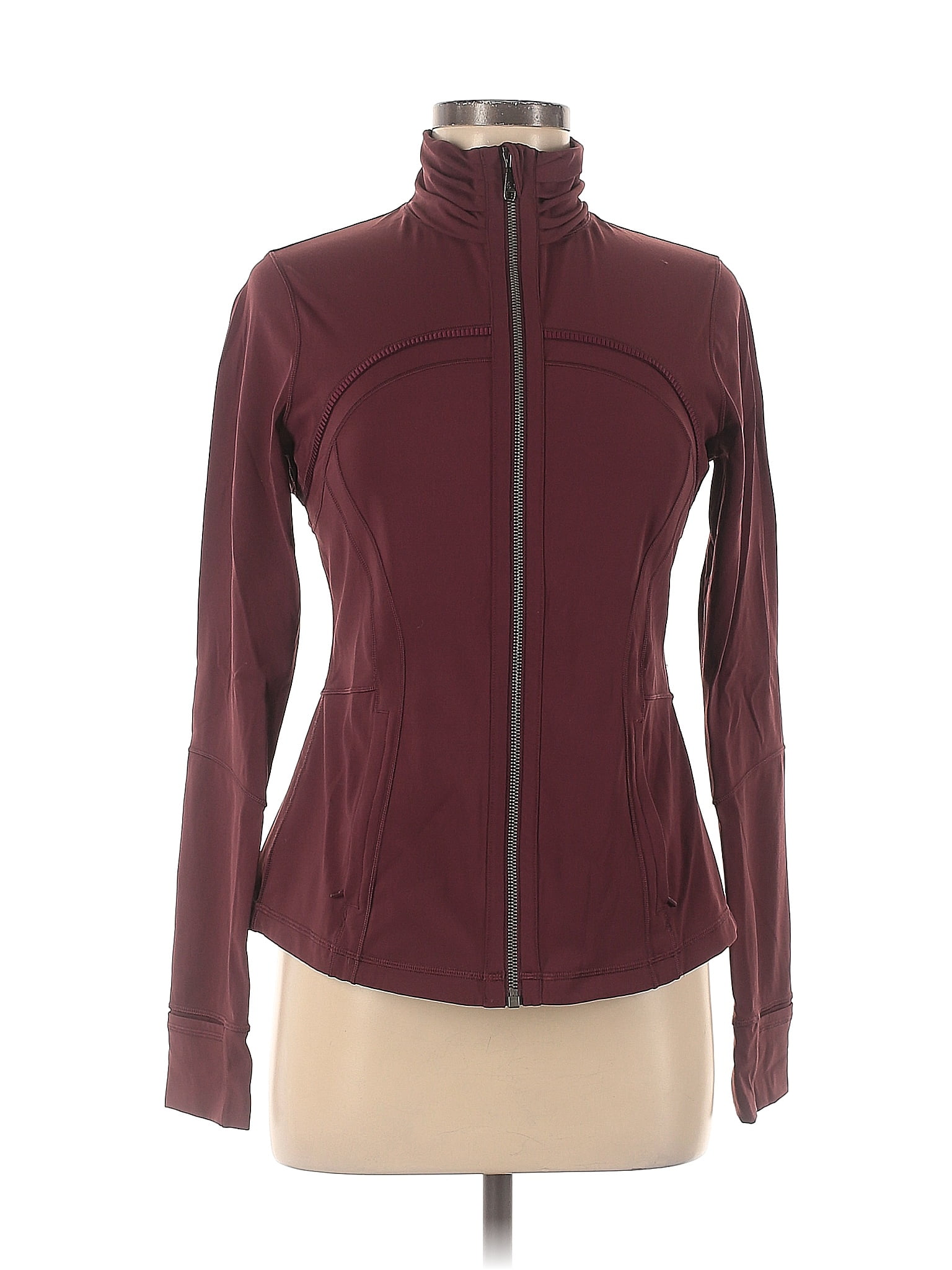 Lululemon Athletica Solid Burgundy Track Jacket Size 8 - 46% off | ThredUp