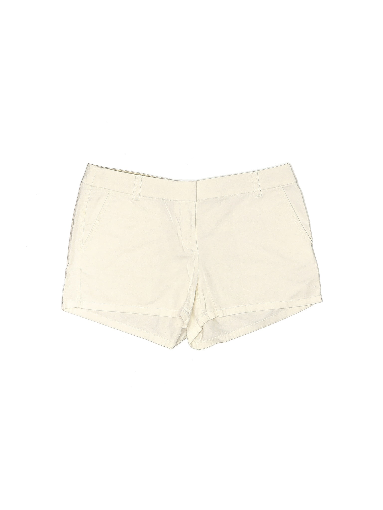 J.Crew Factory Store 100% Cotton Solid Ivory Khaki Shorts Size 10 - 72% ...
