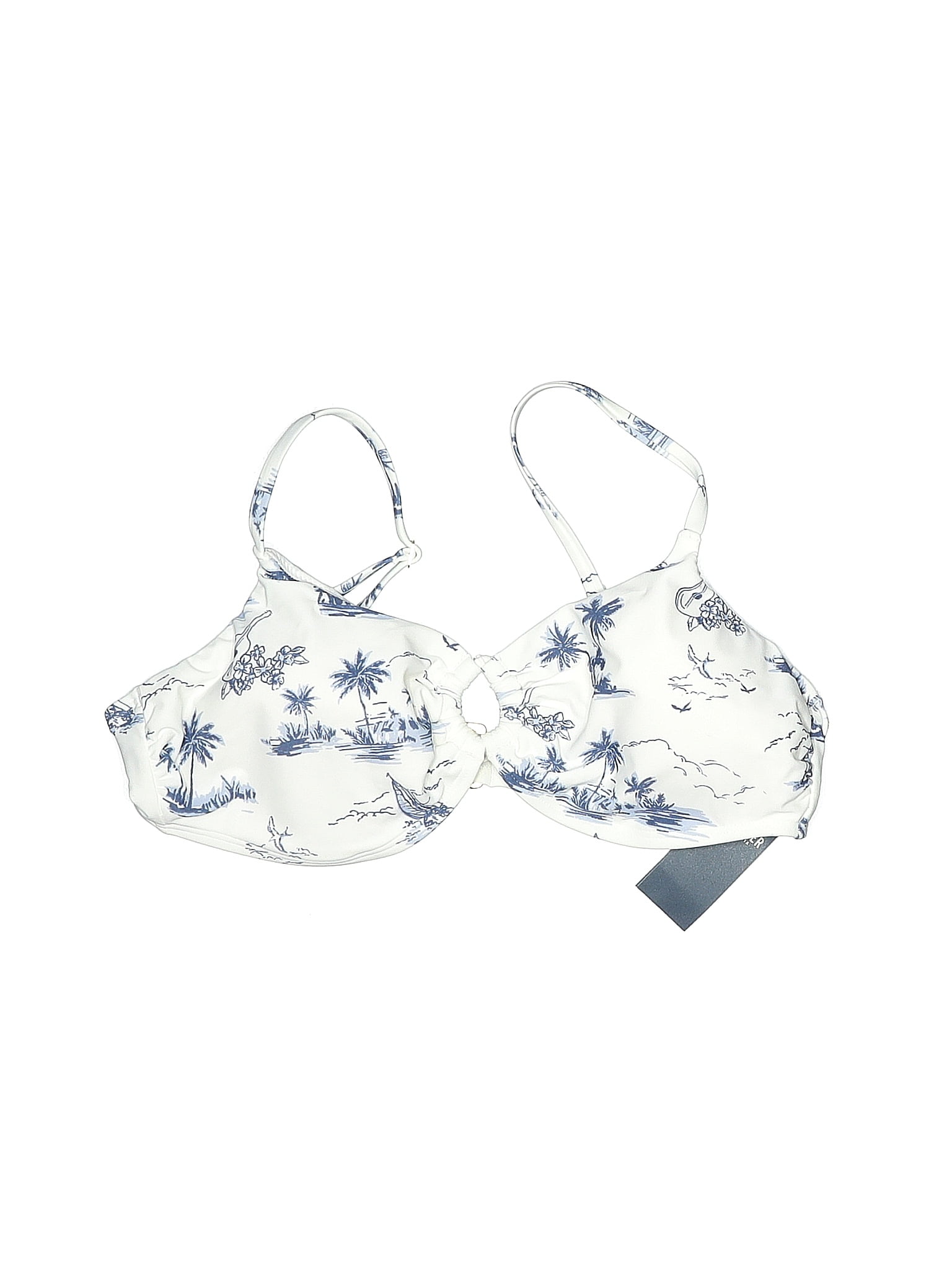 Hollister Floral White Swimsuit Top Size L 36 Off Thredup
