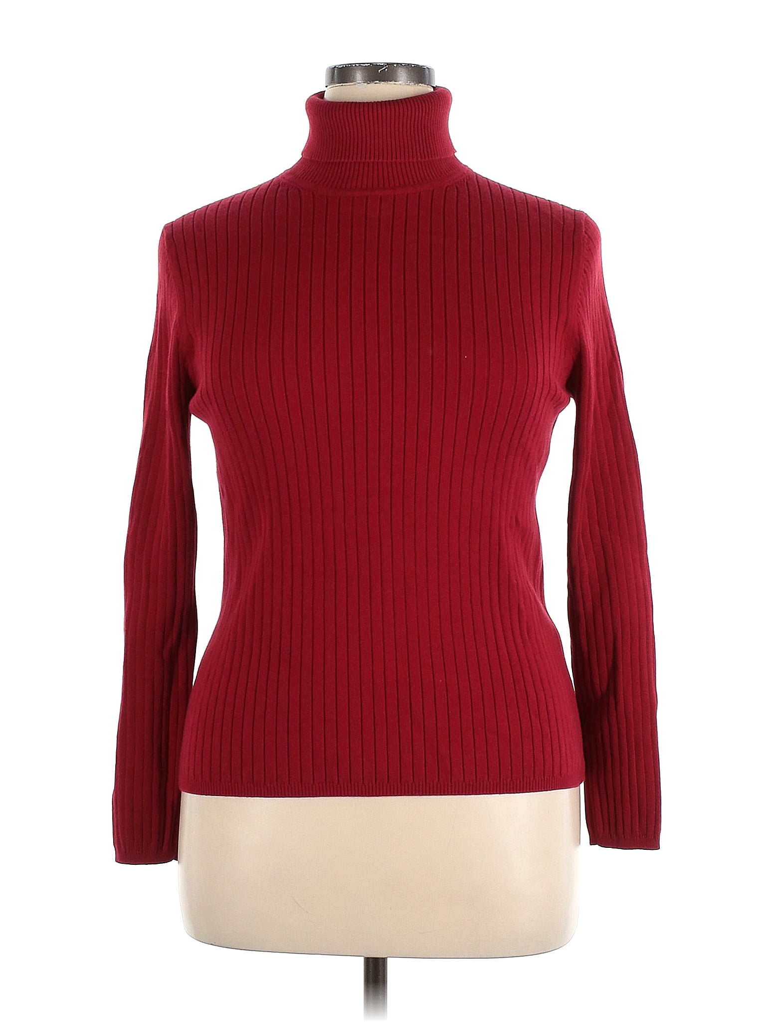 Talbots Color Block Solid Red Turtleneck Sweater Size XL - 76% off ...