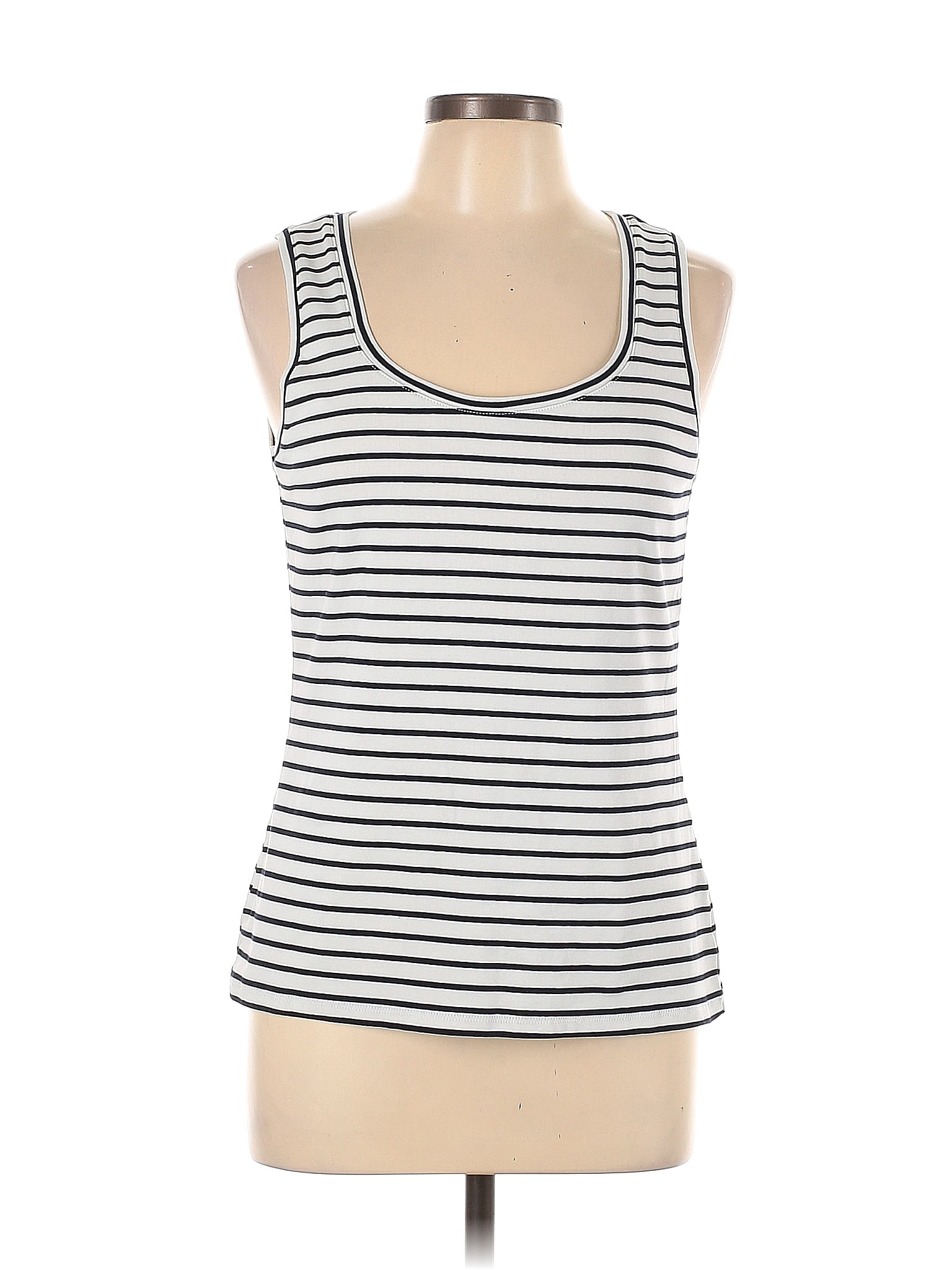 Boden Stripes White Tank Top Size L - 42% off | ThredUp