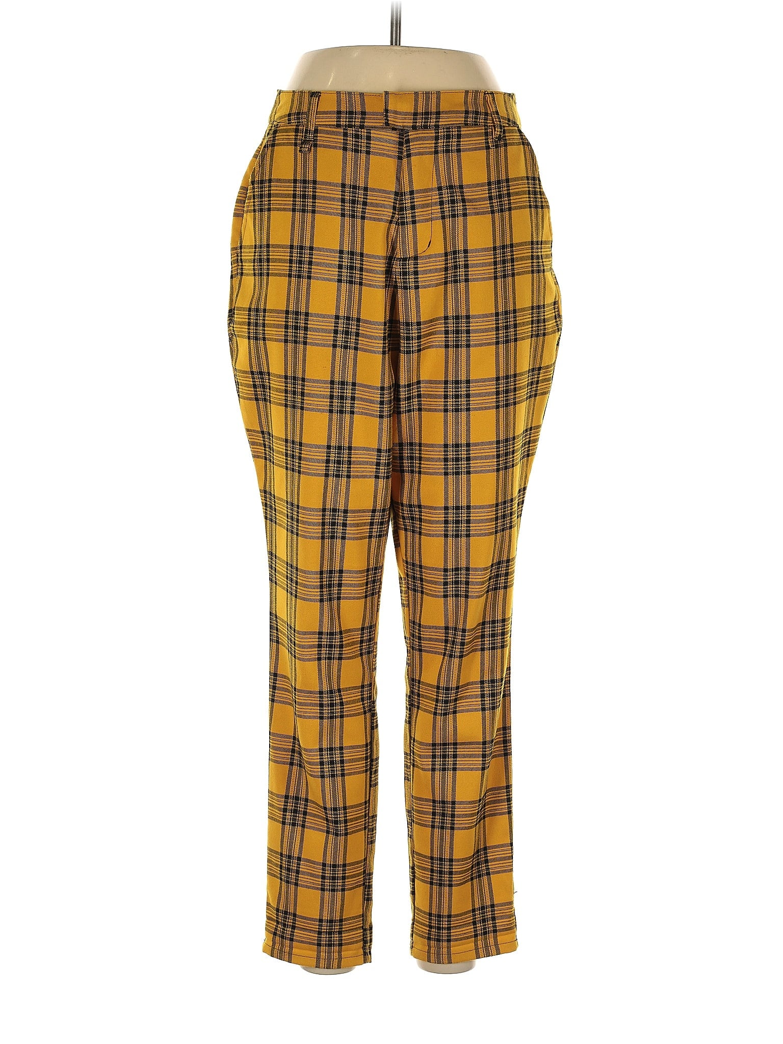 Hot Topic Plaid Yellow Dress Pants Size M - 54% off | ThredUp